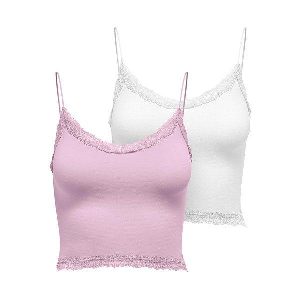 Only Lingerie Vicky Lace Seamless Cropped Top 2-Pack Cropped Top ...