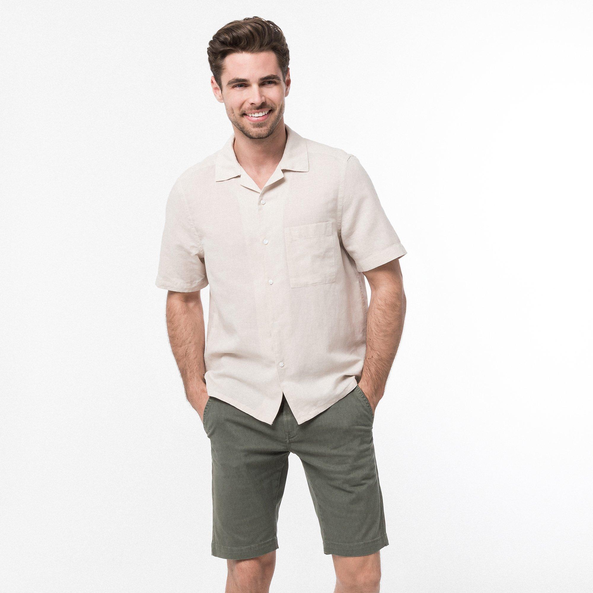 Calvin Klein Men Hemd, kurzarm LINEN COTTON CUBAN S/S SHIRT | online ...
