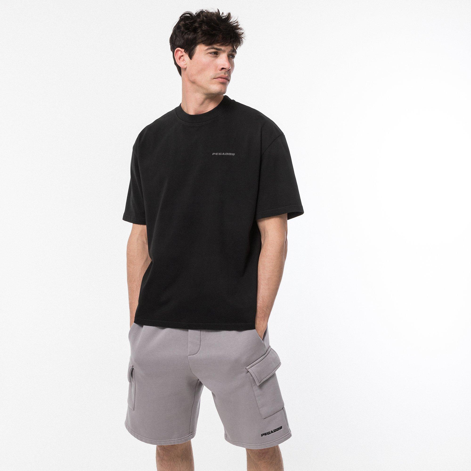 PEGADOR PGDR Logo Oversized Tee Vintage washed black in gum T-Shirt ...
