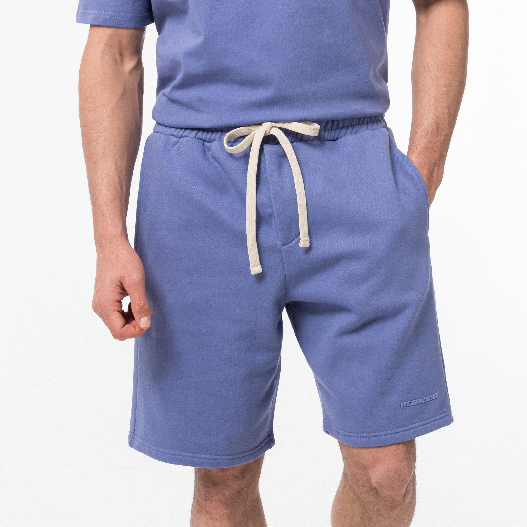PEGADOR PGDR Logo Heavy Sweat Shorts Vintage washed magic violet gum ...