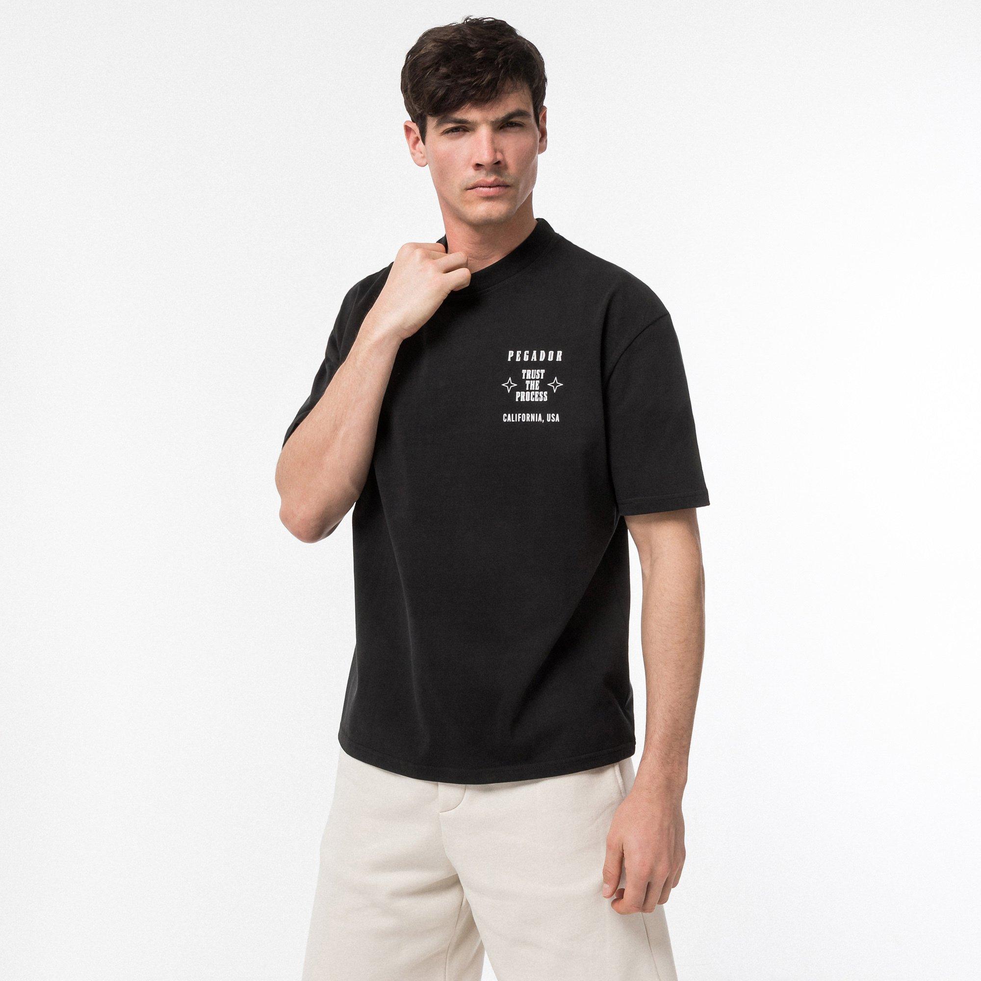 PEGADOR PGDR Salal Oversized Tee Vintage washed in black T-Shirt ...