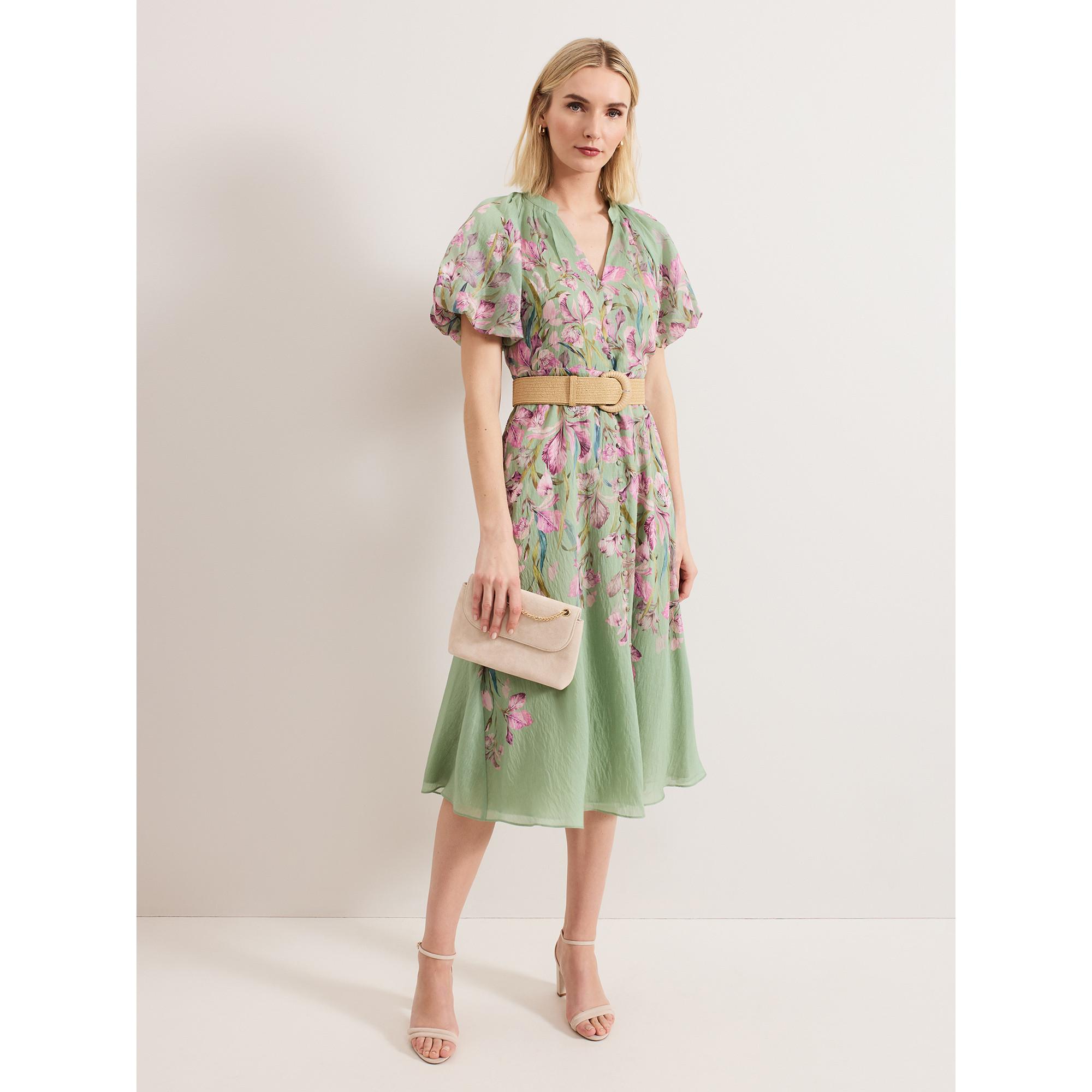 Phase Eight Amalie Geblümtes Midi Kleid | online kaufen - MANOR