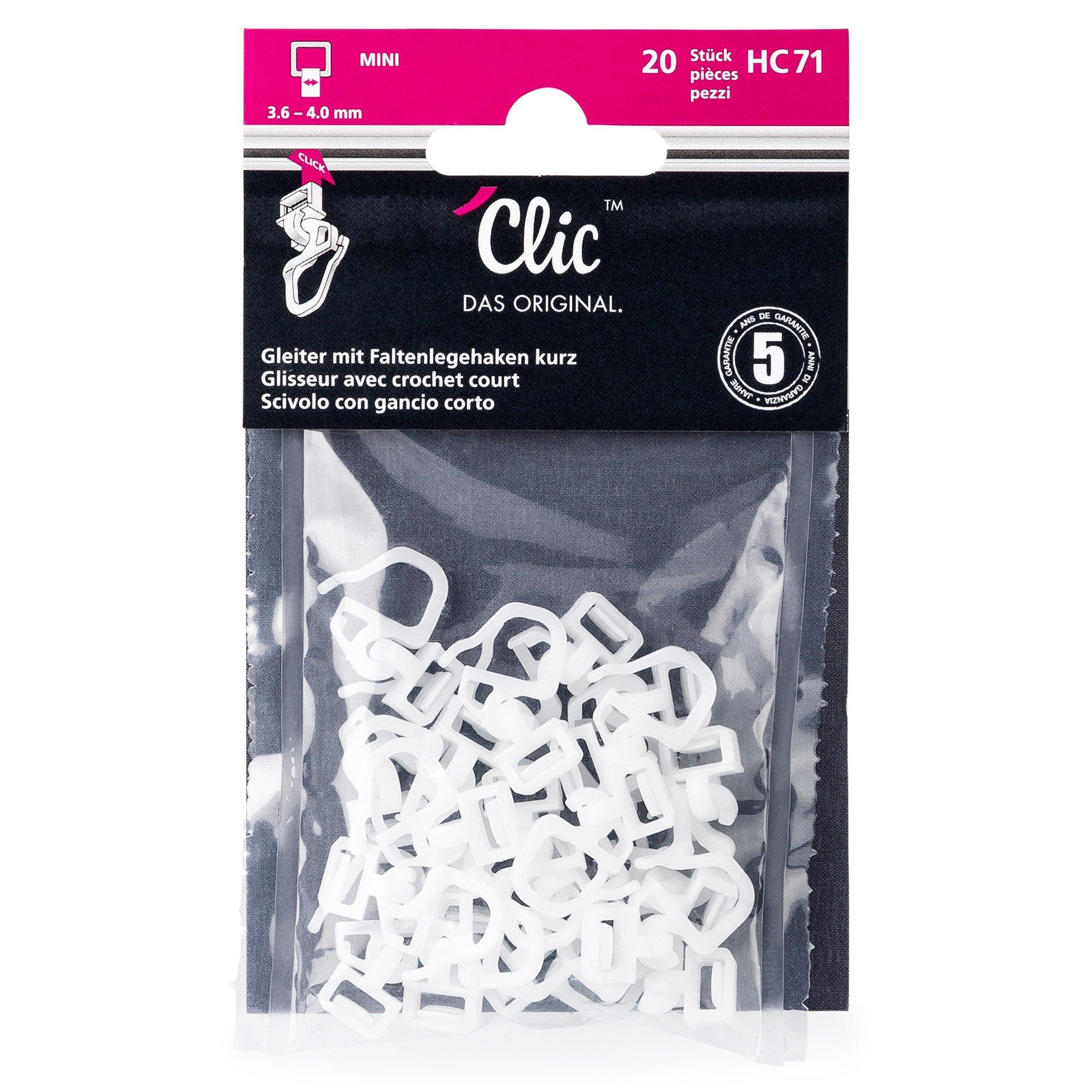 HINNO 'Clic Clic-Gleiter mit Faltenlegehaken kurz 20 Stück HC71 ...
