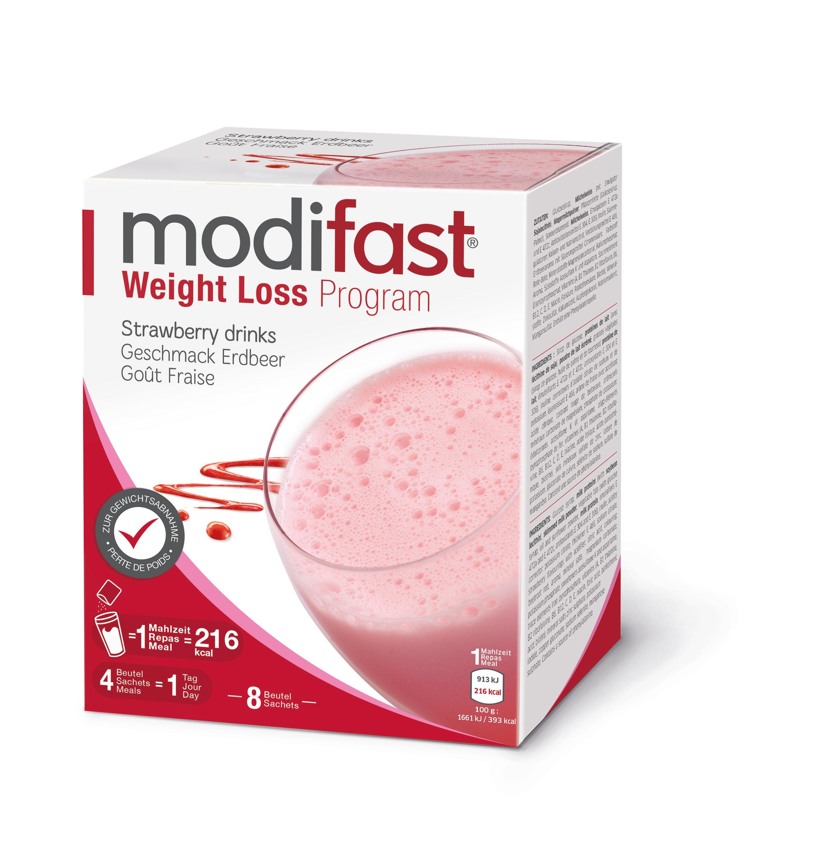 modifast DRINK ERDBEER 8X55G | online kaufen - MANOR
