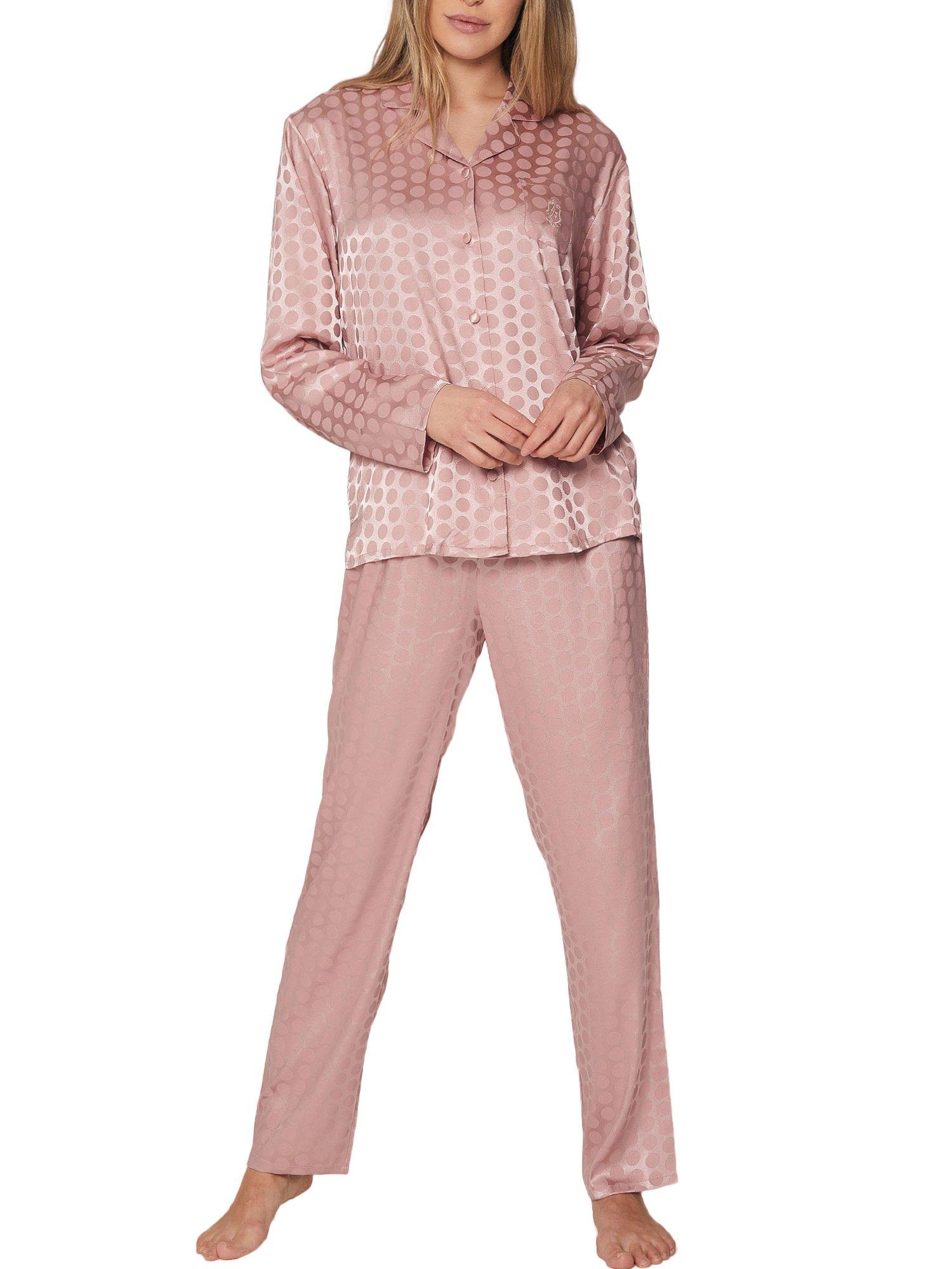 Admas Pyjamas für drinnen Hemd und Hose Satin Dots | online kaufen - MANOR