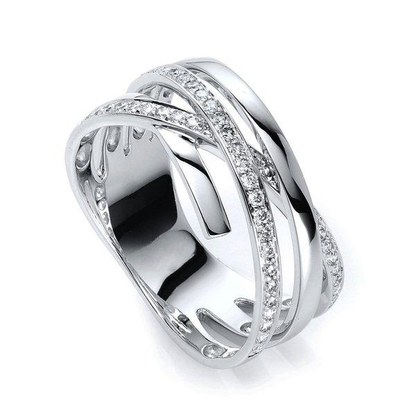 MUAU Schmuck Ring 750/18K Weissgold Diamant 0.26ct. | online kaufen - MANOR