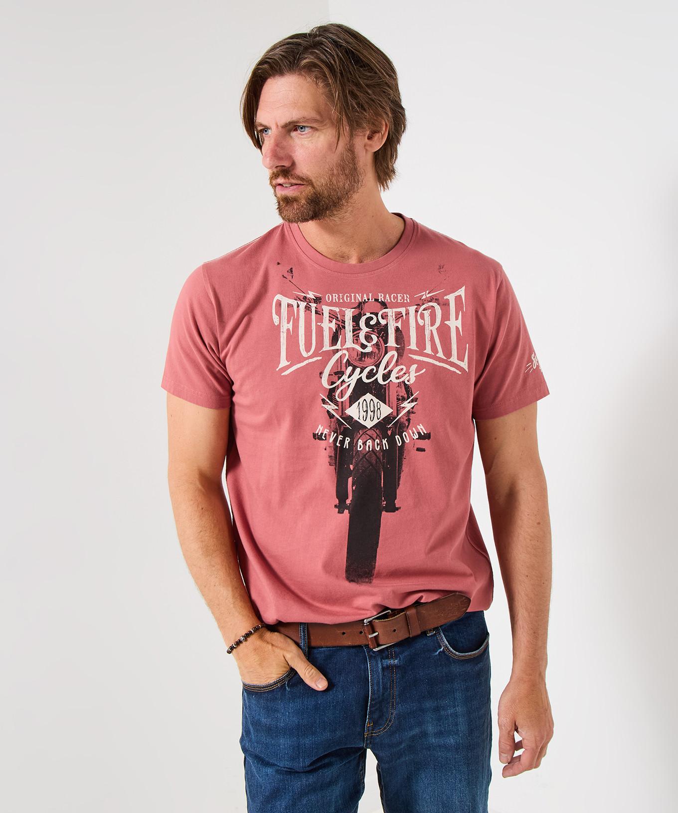 Joe Browns T-shirt Maniche Corte Stampa Frontale Biker Girocollo ...