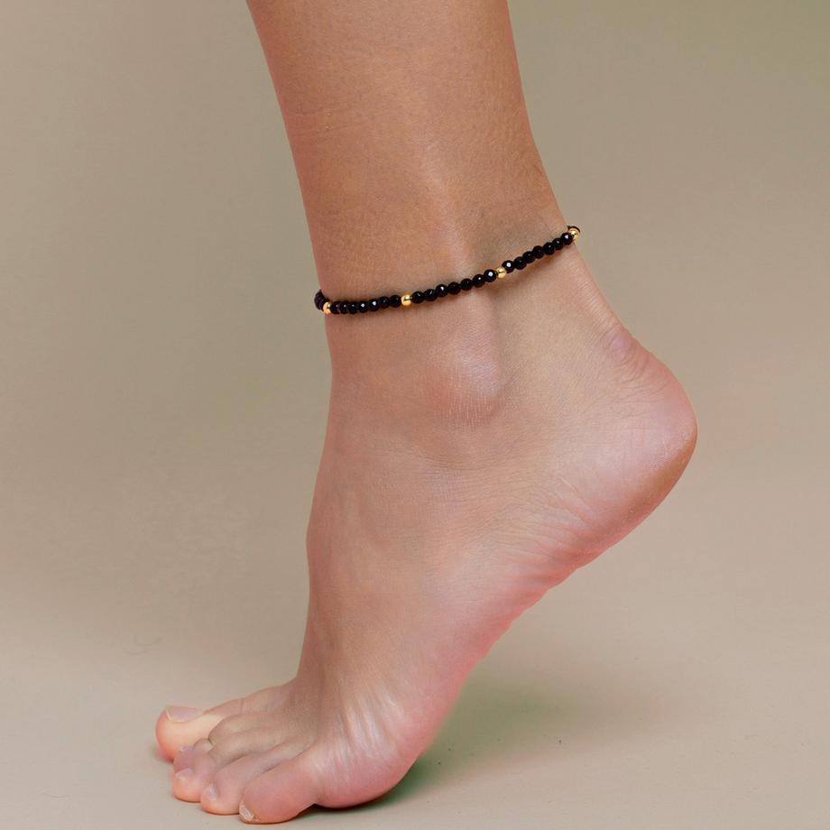 Balibay Dilara Fusskette mit Onyx & Silber vergoldet | online kaufen ...