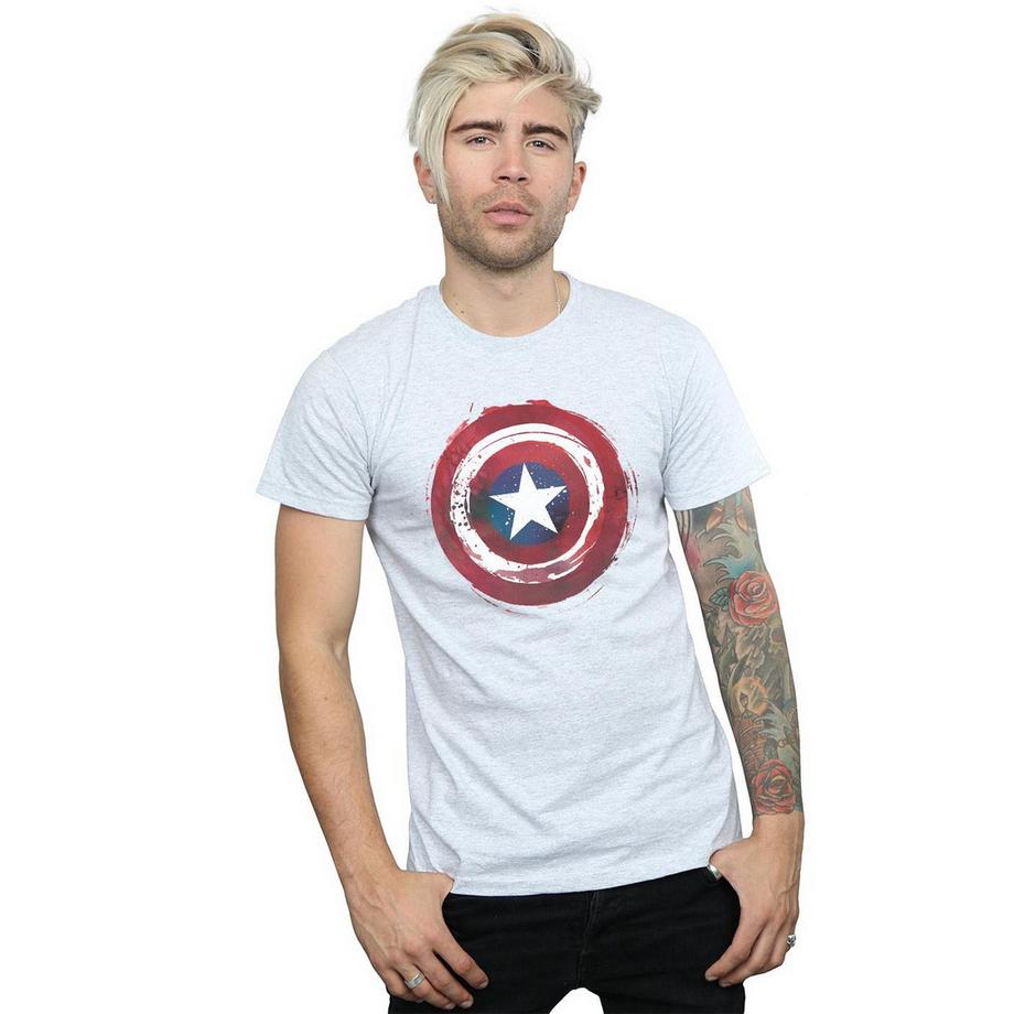 MARVEL Captain America Distressed Shield T-Shirt | acheter en ligne - MANOR