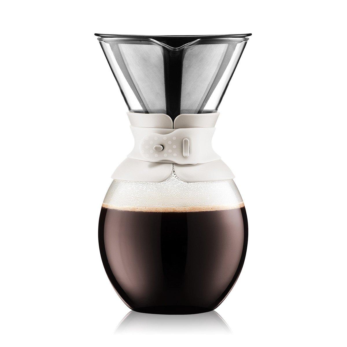bodum Kaffeebereiter mit Permanent Edelstahl Kaffeefilter POUR OVER ...