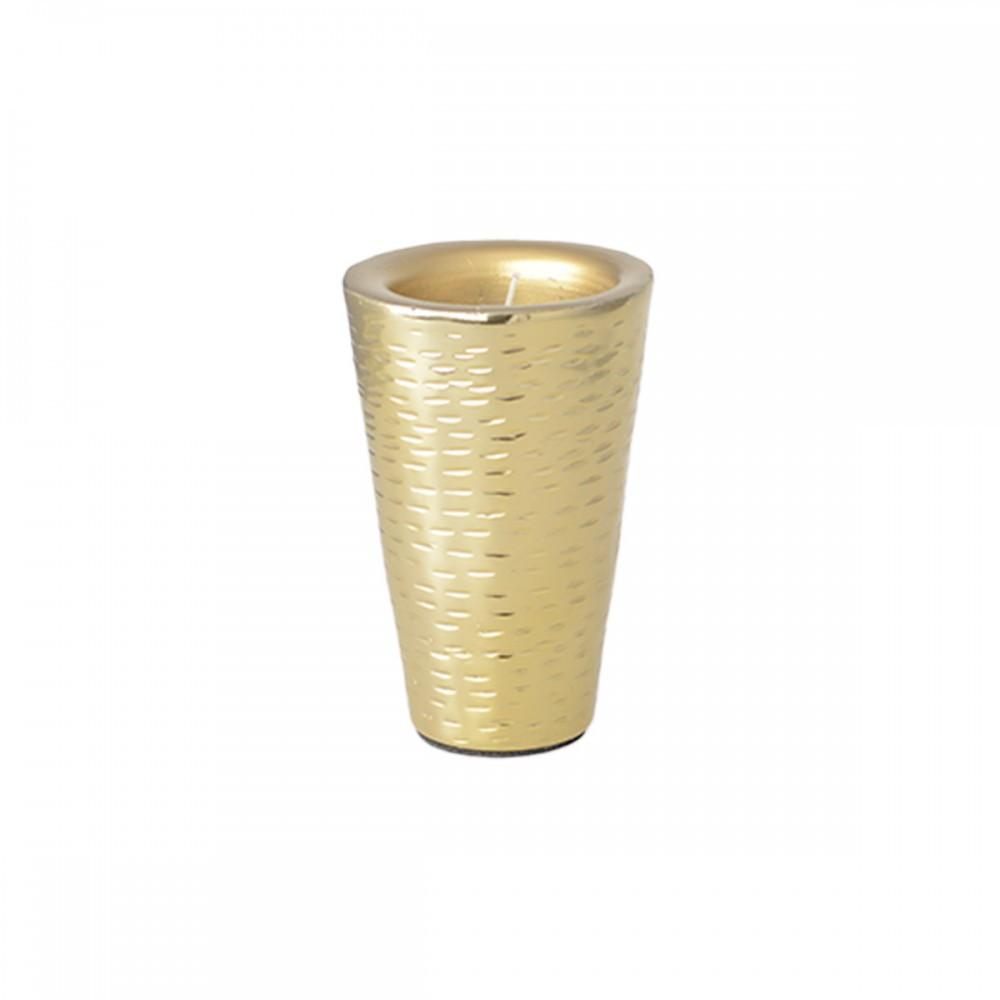 Aulica Großes hammermuster-kerze gold | online kaufen - MANOR