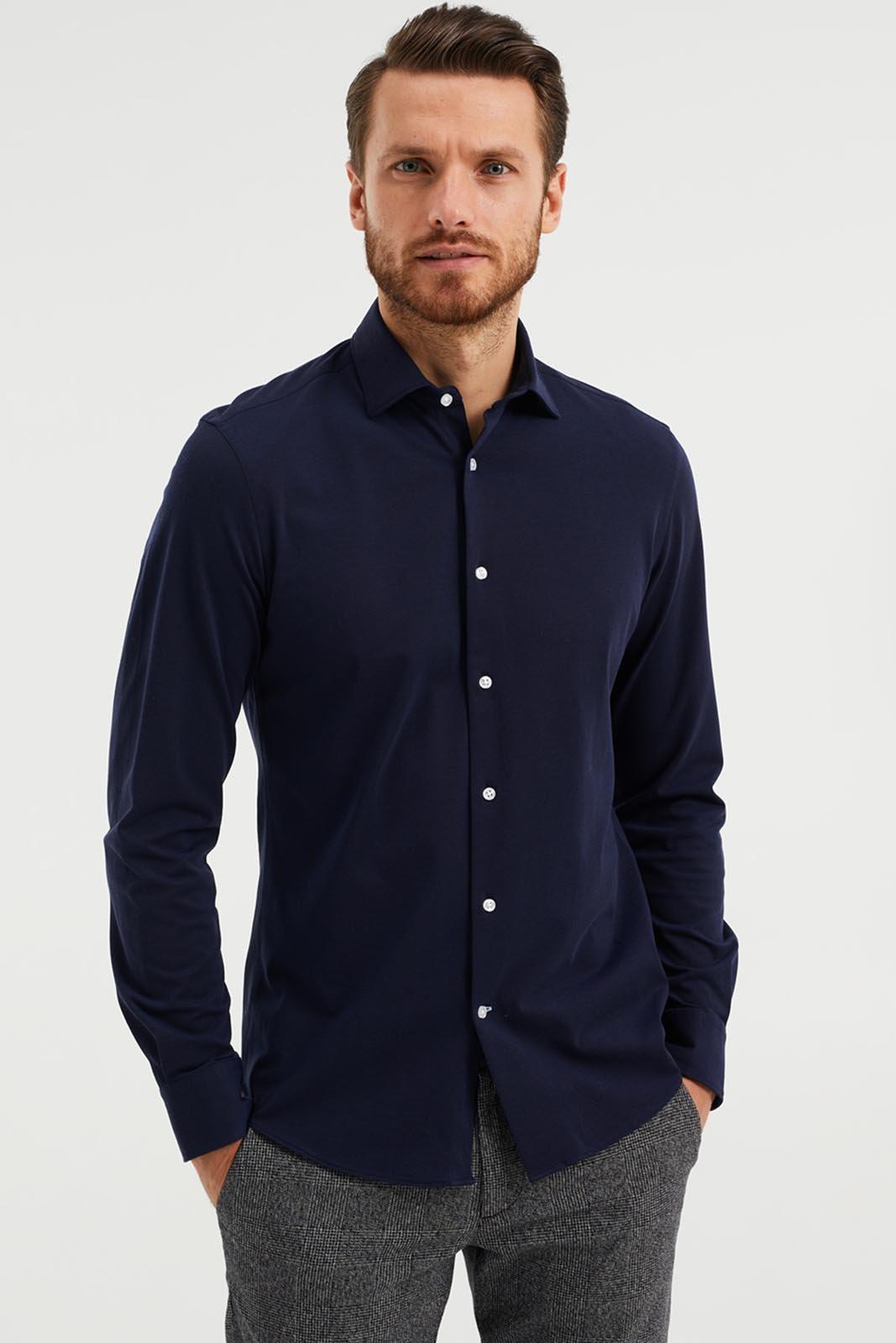 WE Fashion Herren-Slim-Fit-Hemd Aus Baumwollpiqué | online kaufen - MANOR