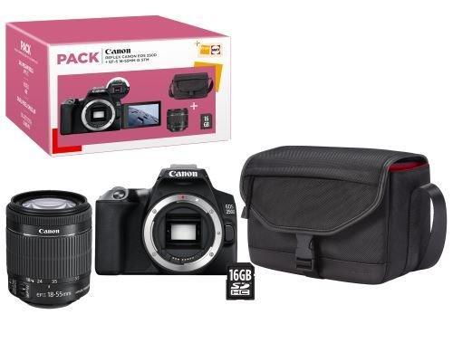 Canon Pack Fnac EOS 250D Spiegelreflexkamera + EF-S 18-55 mm 1: 4-5,6 IS STM Objektiv + 16 GB SD ...