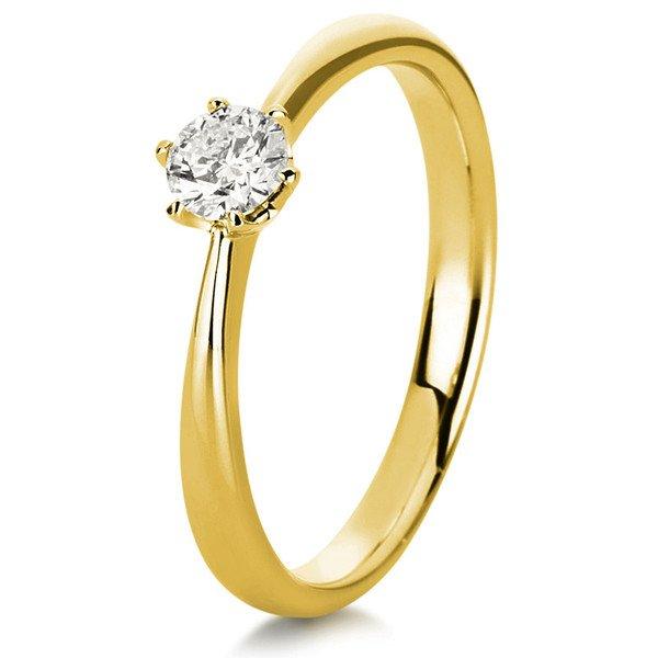 MUAU Schmuck Solitär-Ring 75018K Gelbgold Diamant 0.25ct. | online ...