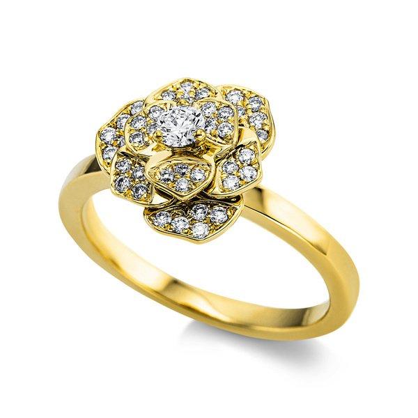 MUAU Schmuck Ring 750/18K Gelbgold Diamant 0.35ct. | online kaufen - MANOR