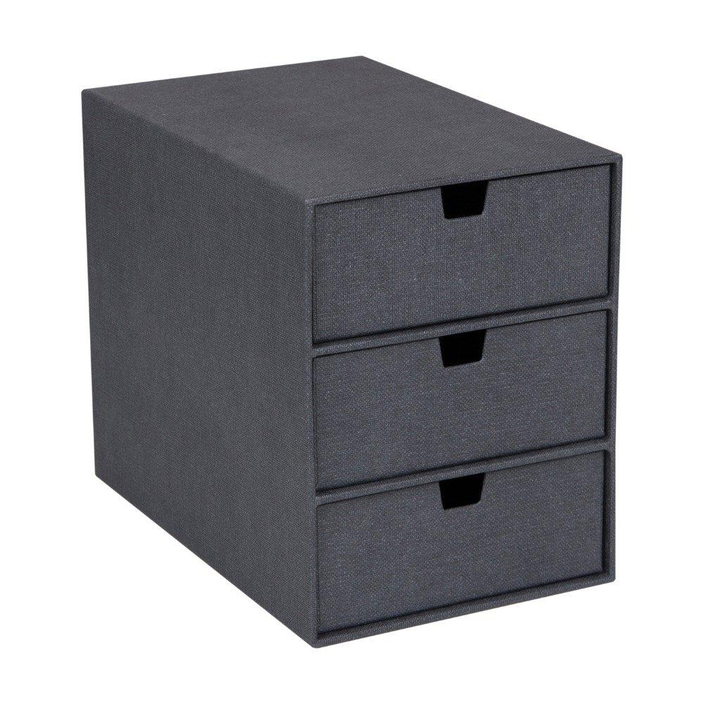 BIGSO INGRID Schubladenbox 3 Fächer Schwarz Canvas | online kaufen - MANOR