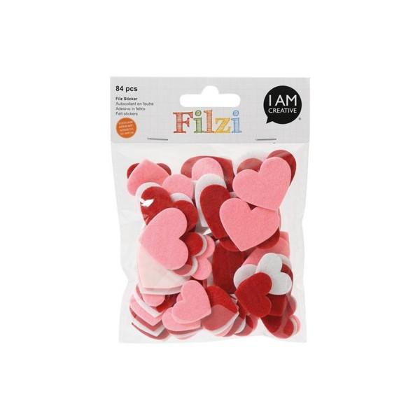 I am Creative I am Creative Filzi Dekorativer Aufkleber Filz Pink, Rot ...