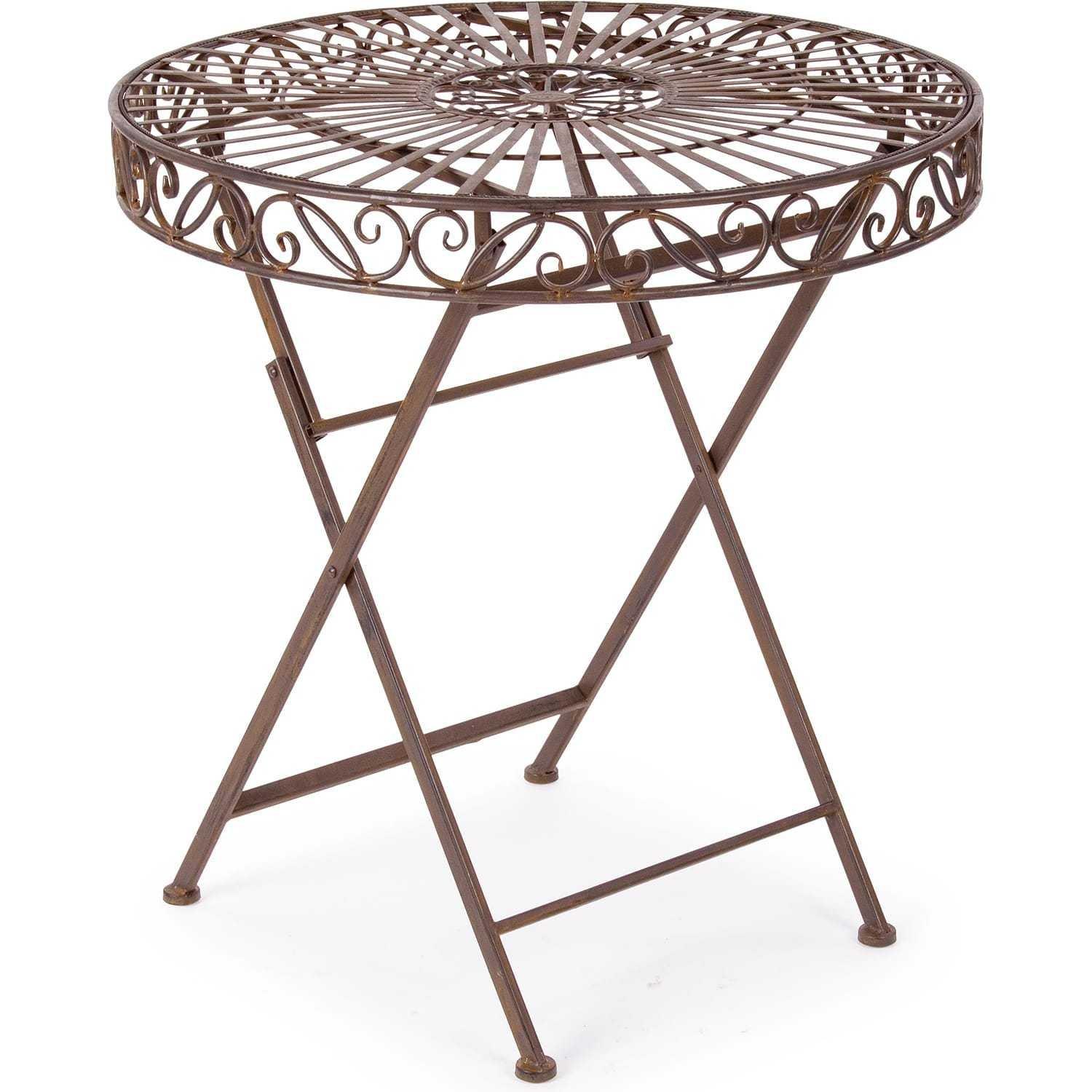 mutoni Garten Tisch Melanie rund braun | online kaufen - MANOR