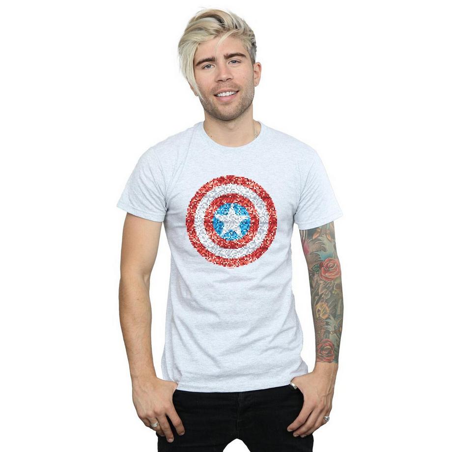 MARVEL Captain America Pixel Shield T-Shirt | acheter en ligne - MANOR