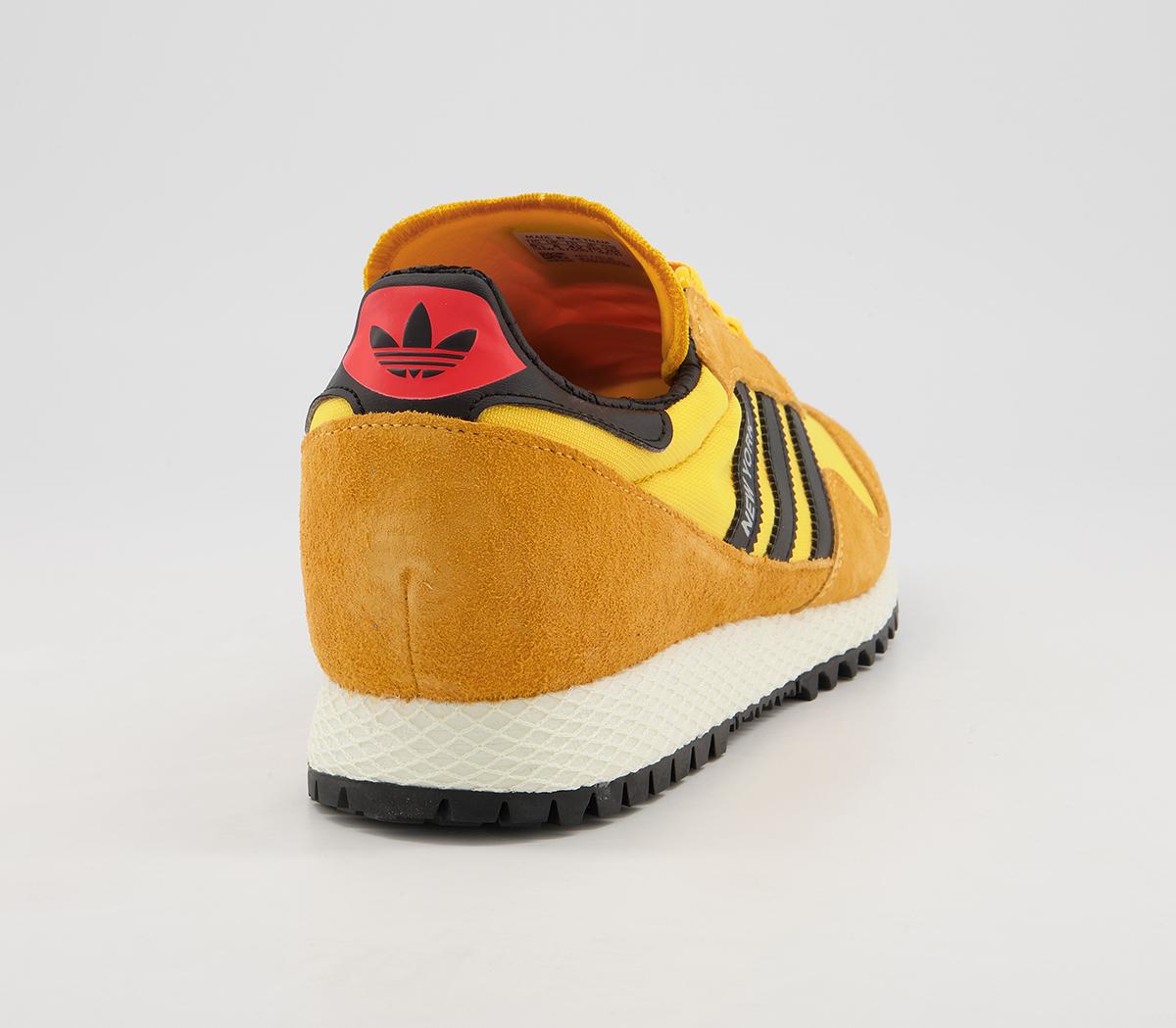 adidas New York Trainers Yellow White Black - His trainers