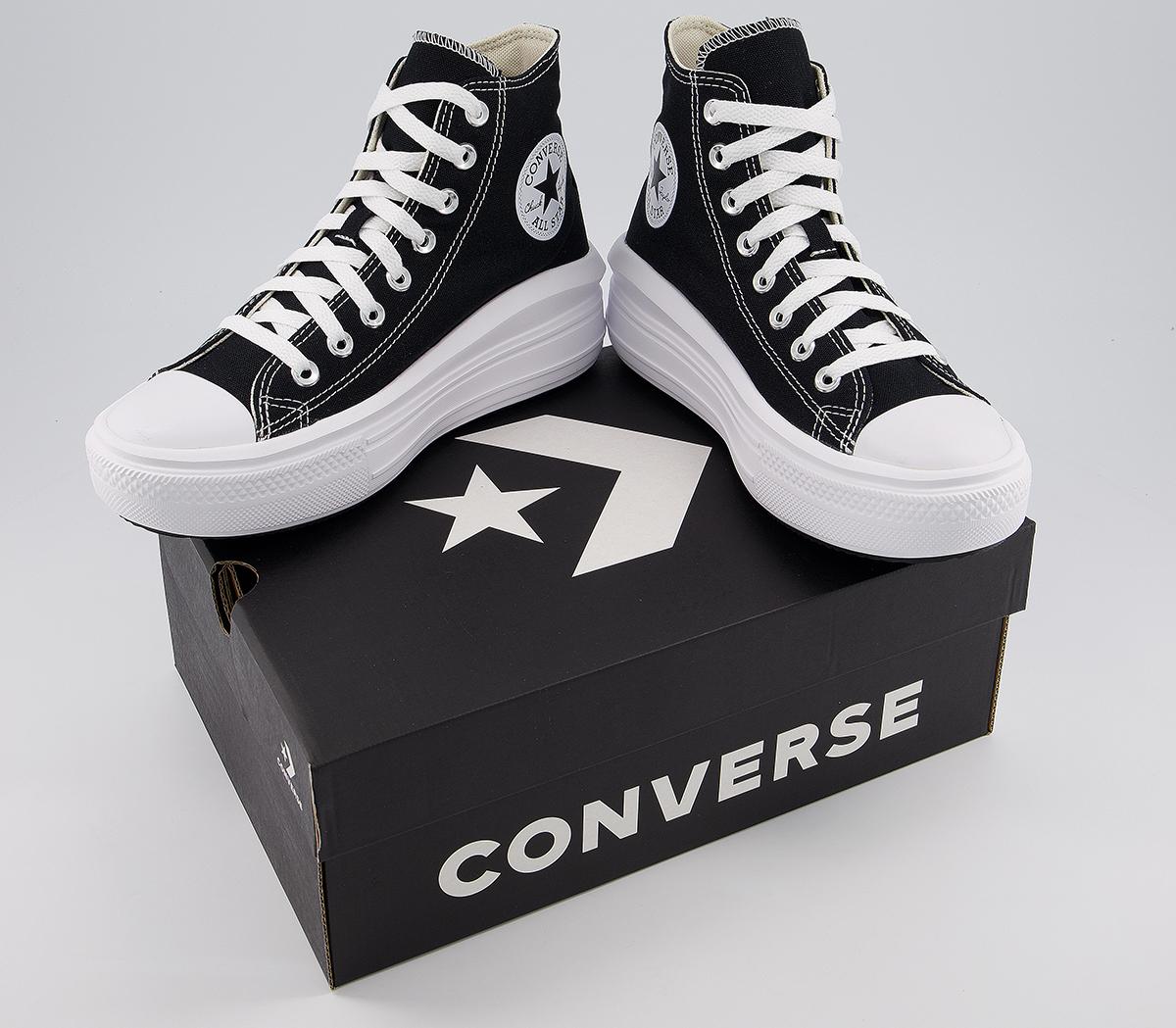 Converse All Star Move Trainers Black Natural Ivory White Hers Trainers Converse All Star Move Trainers Black Natural Ivory White Hers Trainers