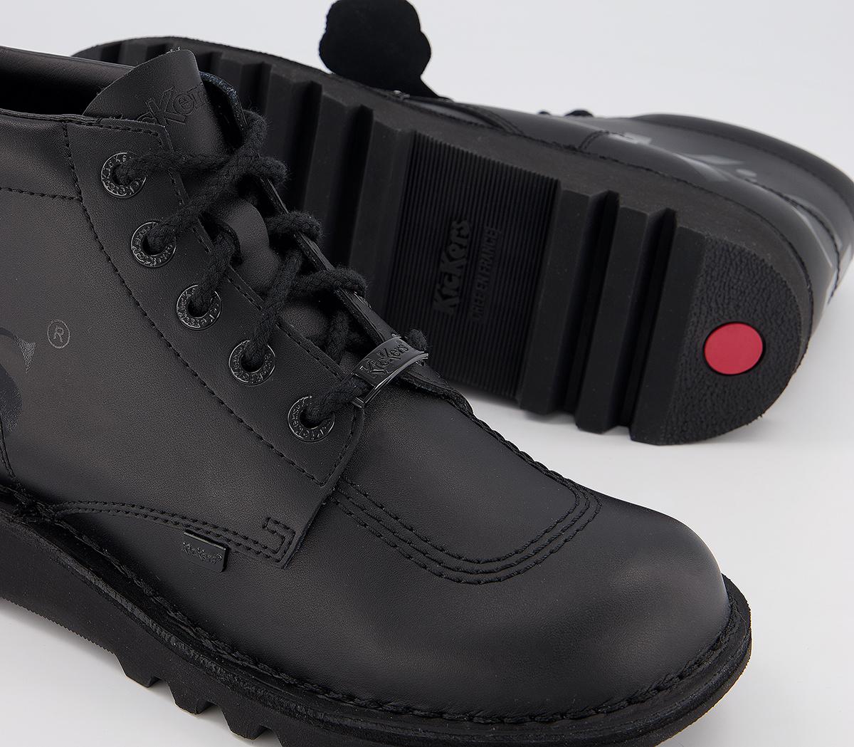 Kickers Kick Hi Luxx Black - Back To School Shoes
