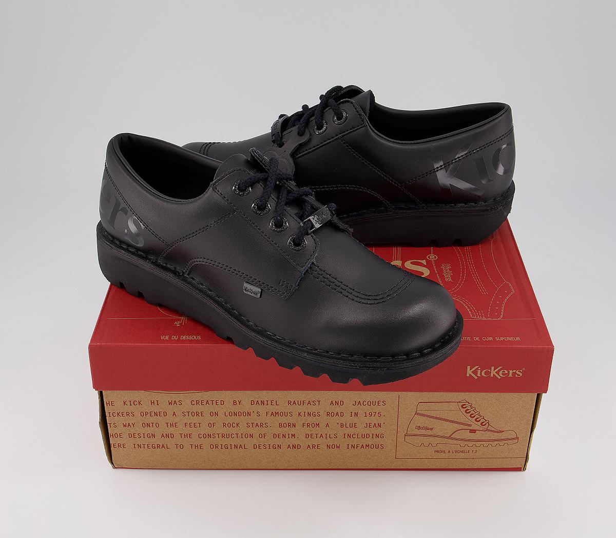 Kickers Kick Lo Luxx Black - School Shoes and Accessories