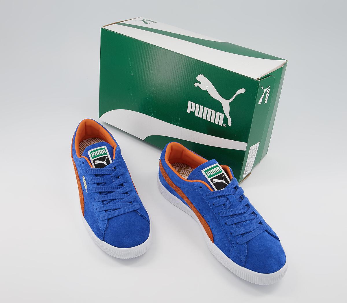 Puma Suede Vintage Trainers Blue Orange - His trainers