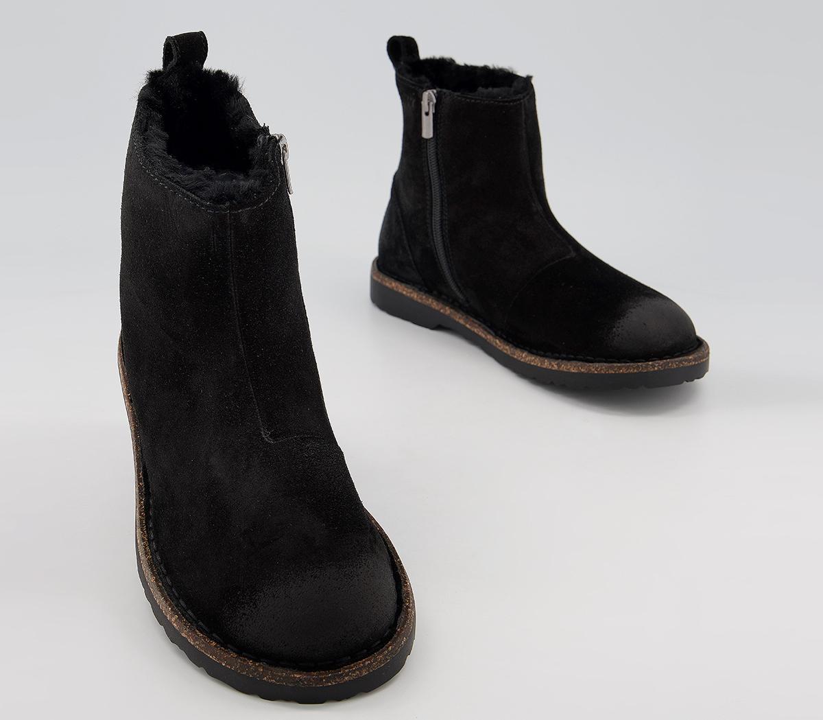BIRKENSTOCK Melrose Shearling Boots Black - Ankle Boots