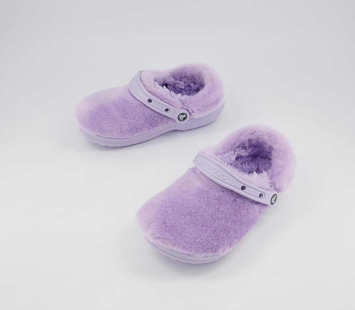 Crocs Classic Lined Cozy Fluff Clogs Lavender - Women’s Christmas Gift ...