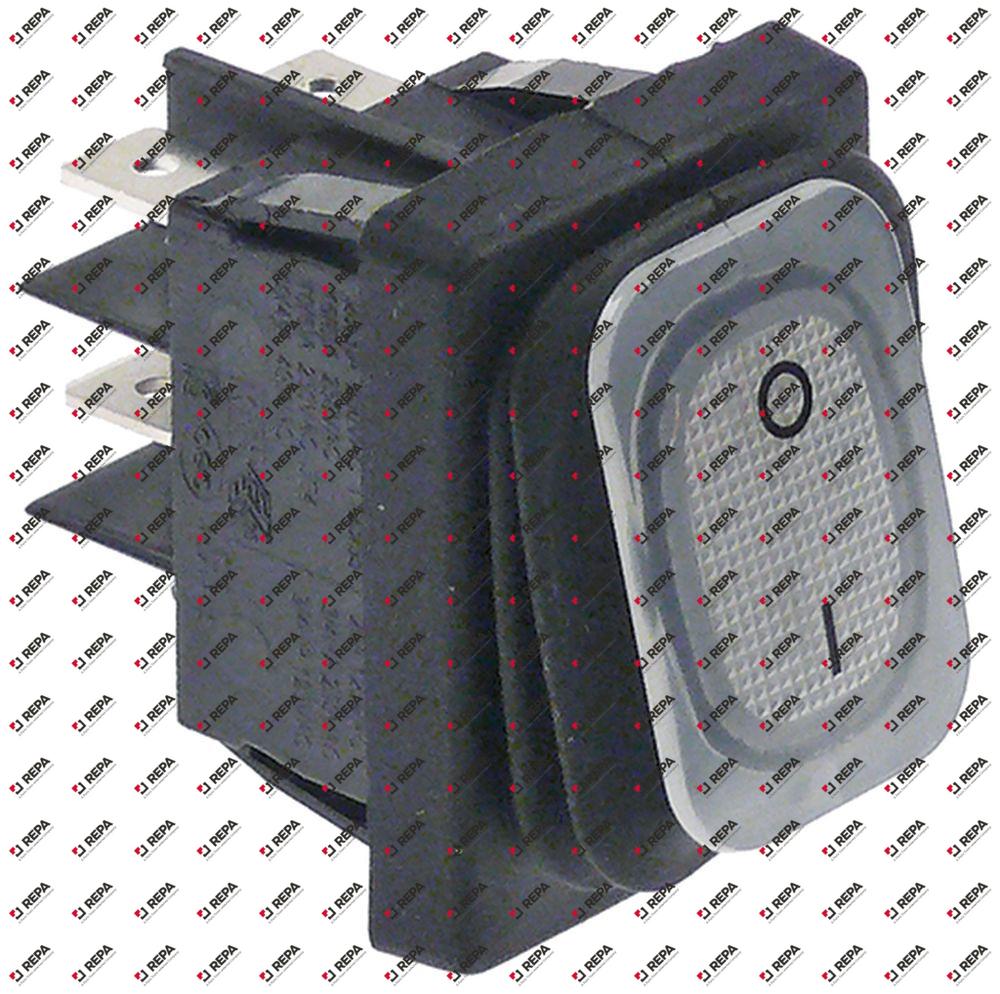 Wippenschalter Einbaumaß 30x22mm weiß 2NO 125/ | gastrotiger