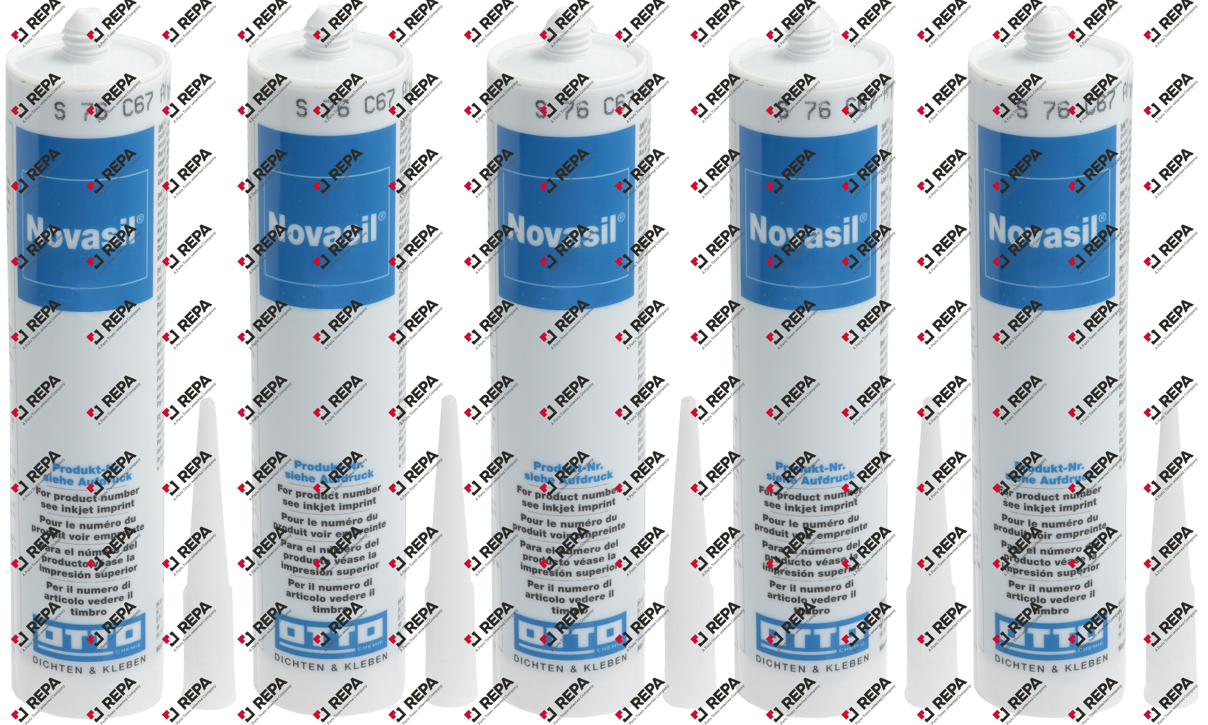 5x Hochtemperatur-Silikon NOVASIL S76 G10037 | gastrotiger