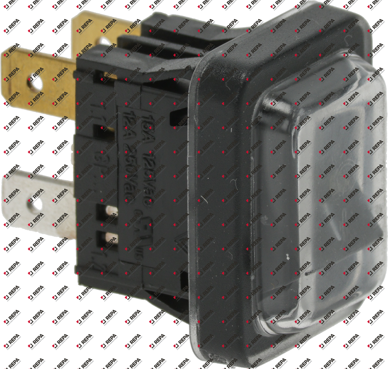 SCHALTER 2-POLIG SCHWARZ 12A 250V LF1319170 | gastrotiger