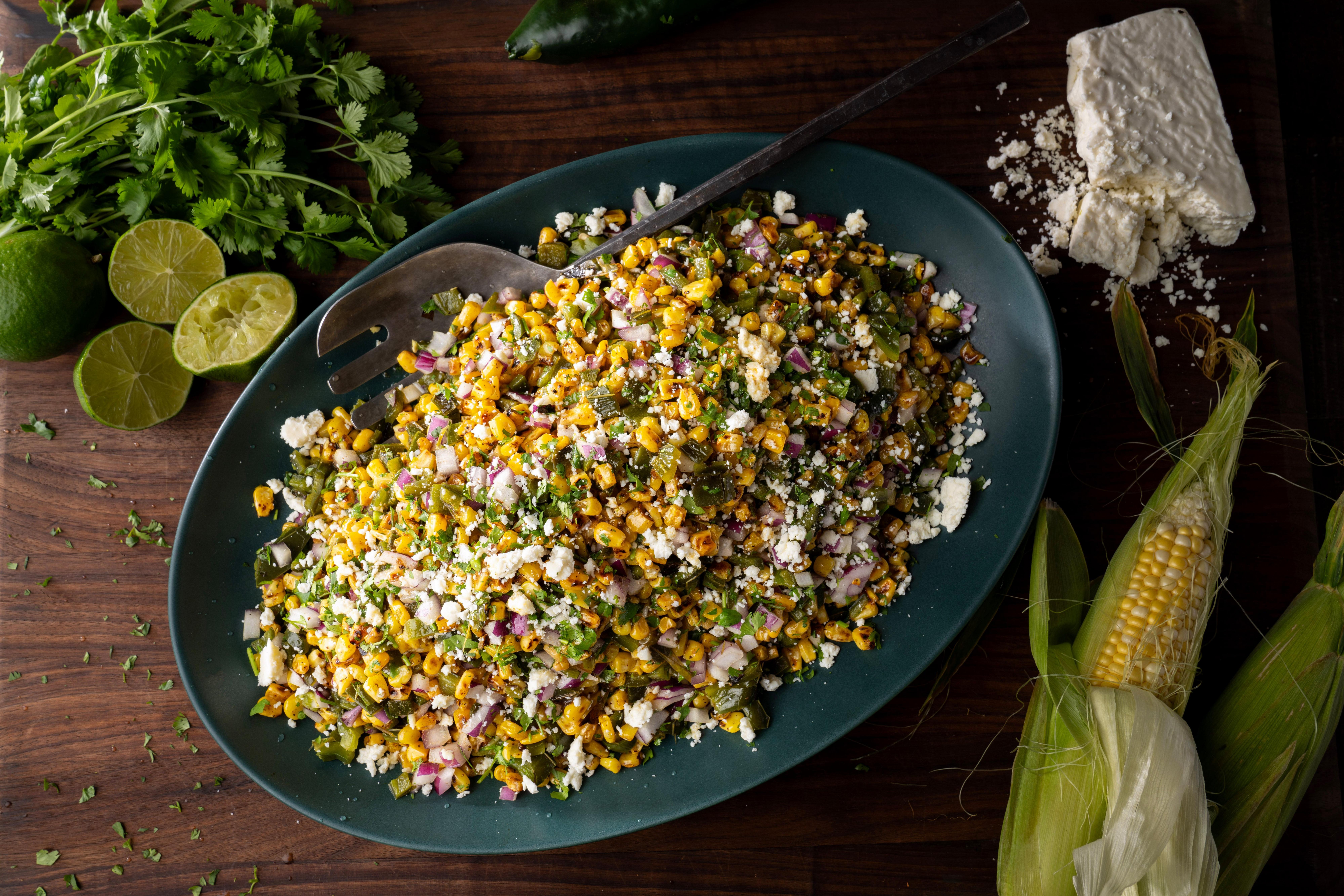 Charred Corn and Poblano Chile Salad - Traeger Grills