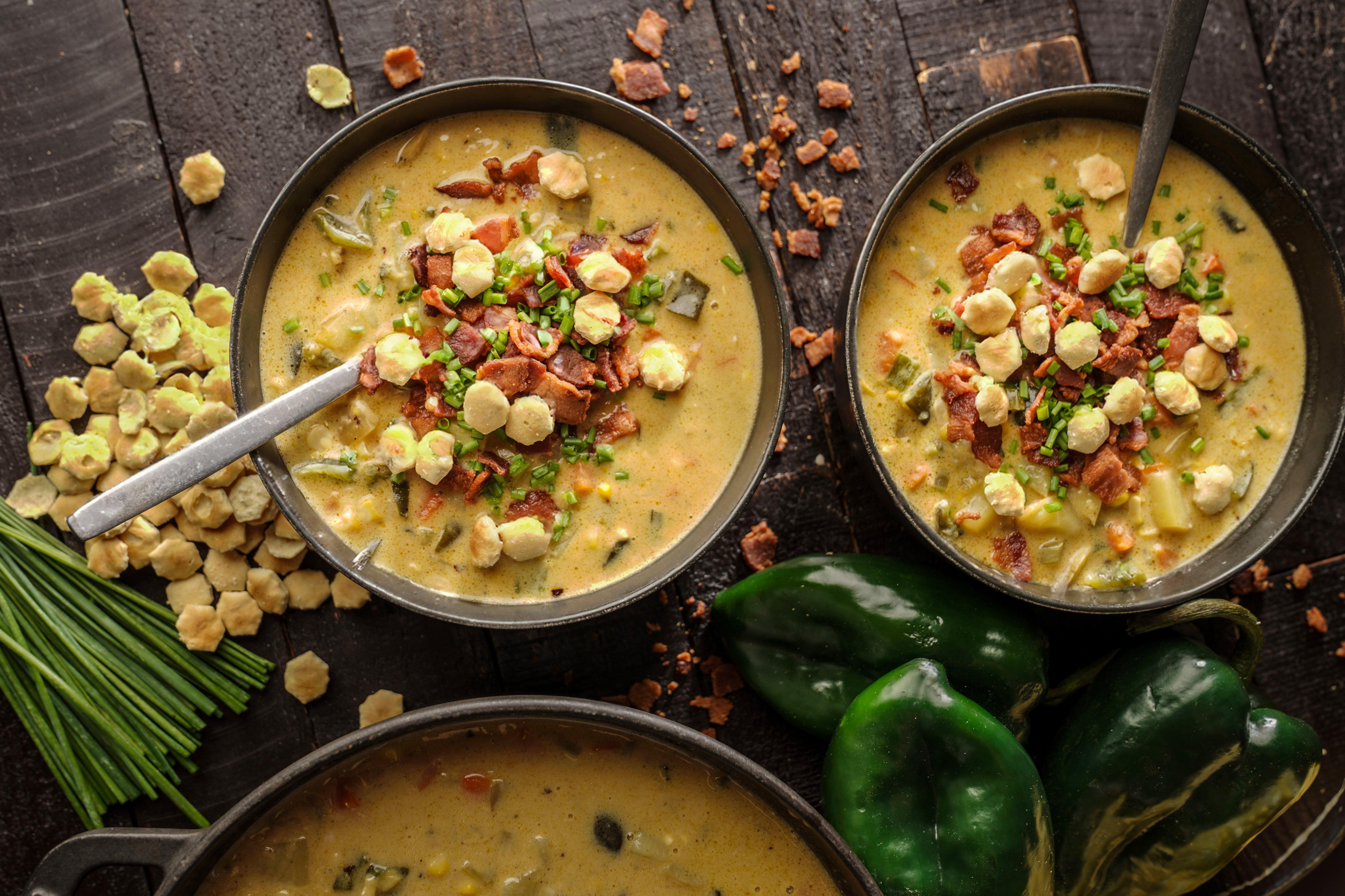 Smoky Poblano Corn Chowder