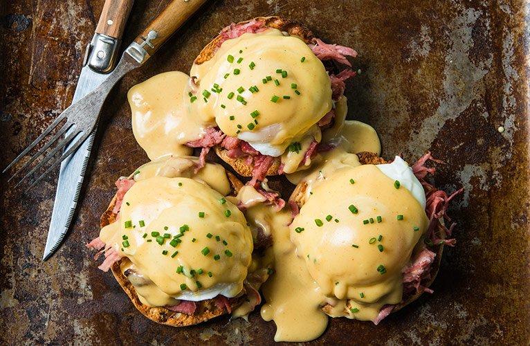 Chipotle Eggs Benedict with Pulled Pork Recipe | Traeger Grills