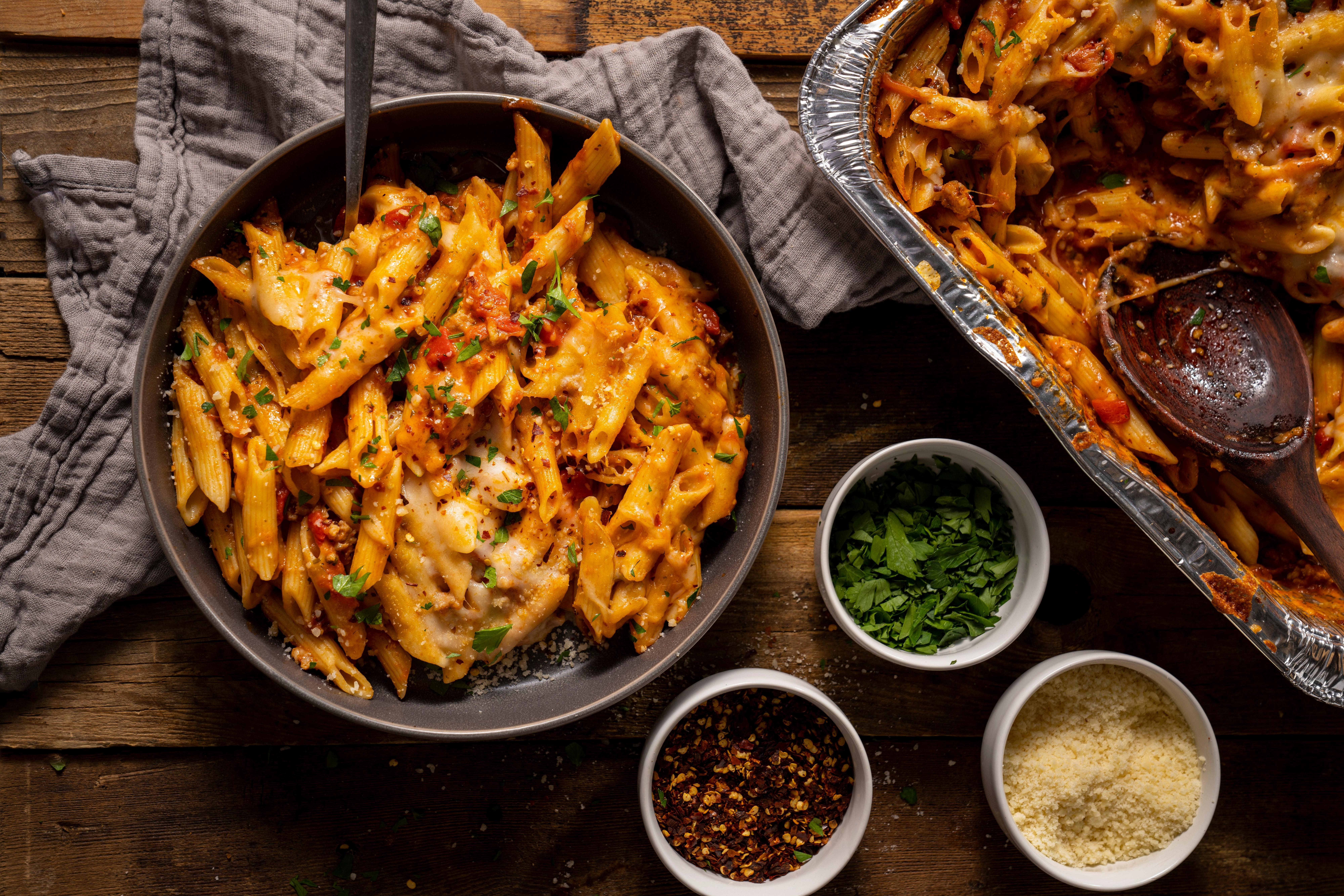 One-Pan Sausage & Pepper Pasta Recipe - Traeger Grills