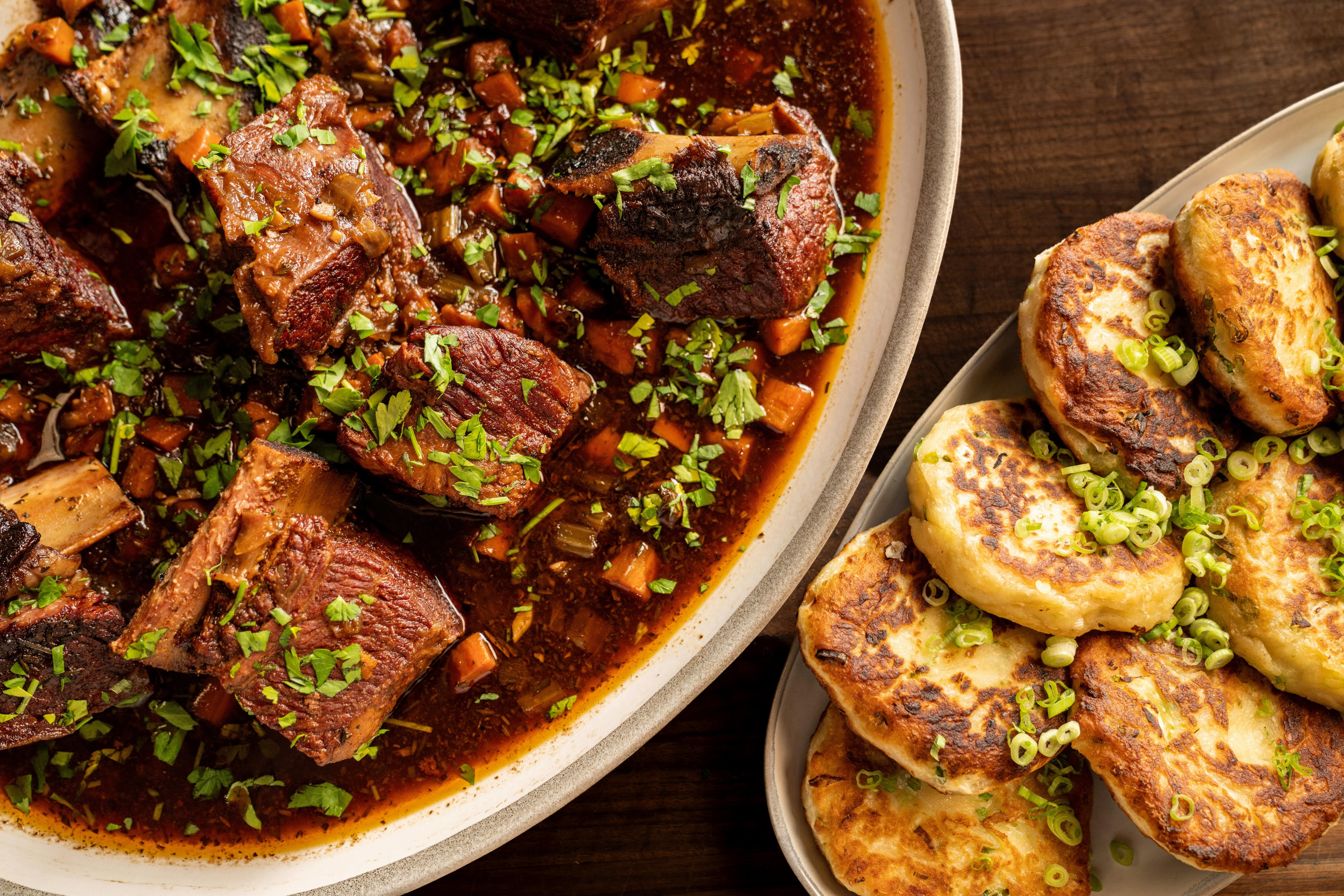 Braised Short Ribs with Colcannon Cakes - Traeger Grills