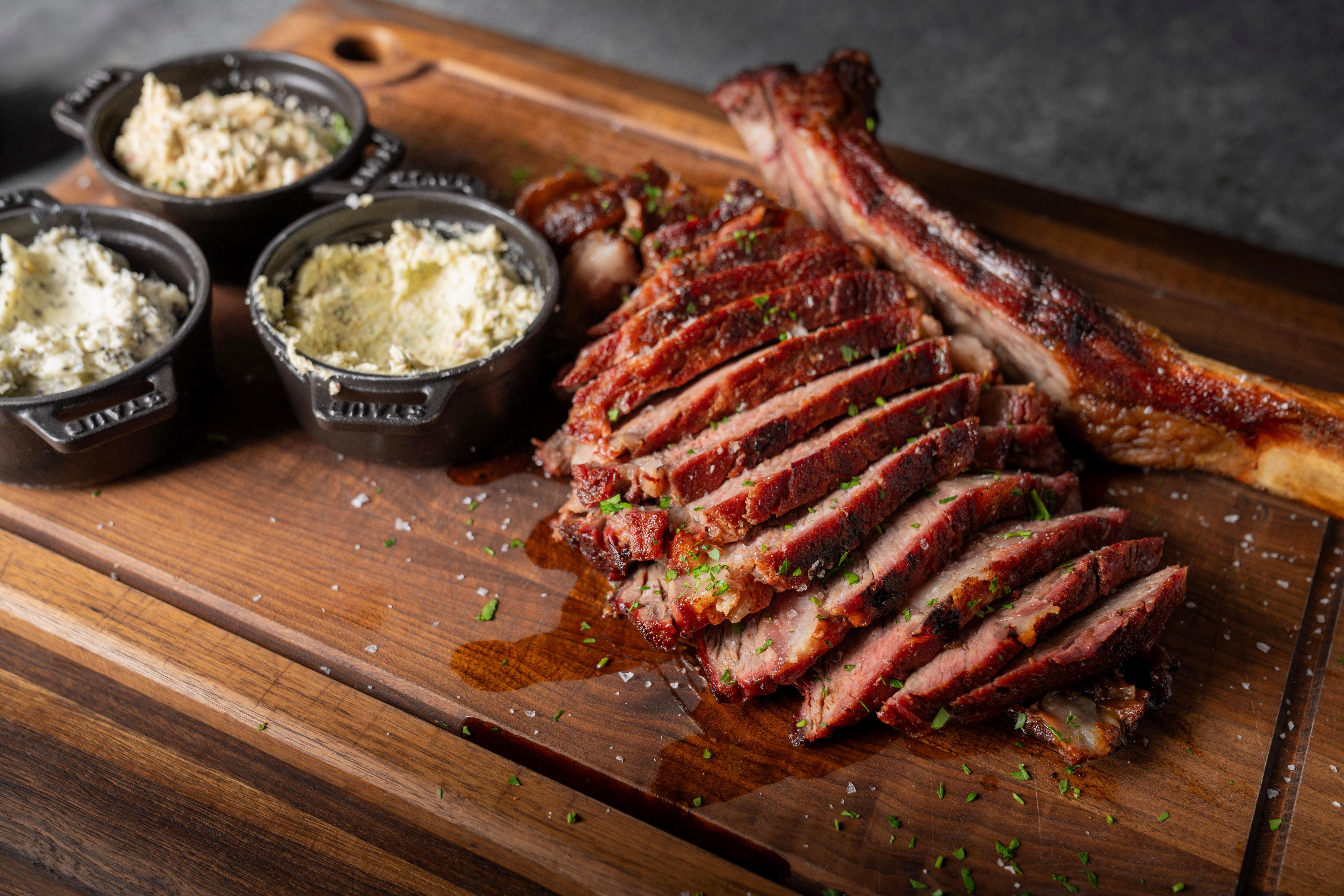 Smoked Tomahawk Steak with Steakhouse Butter - Traeger Grills