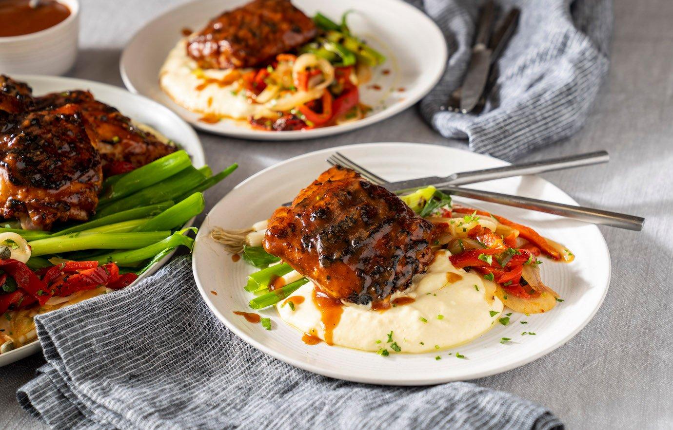 Maple Bourbon BBQ Chicken Thighs