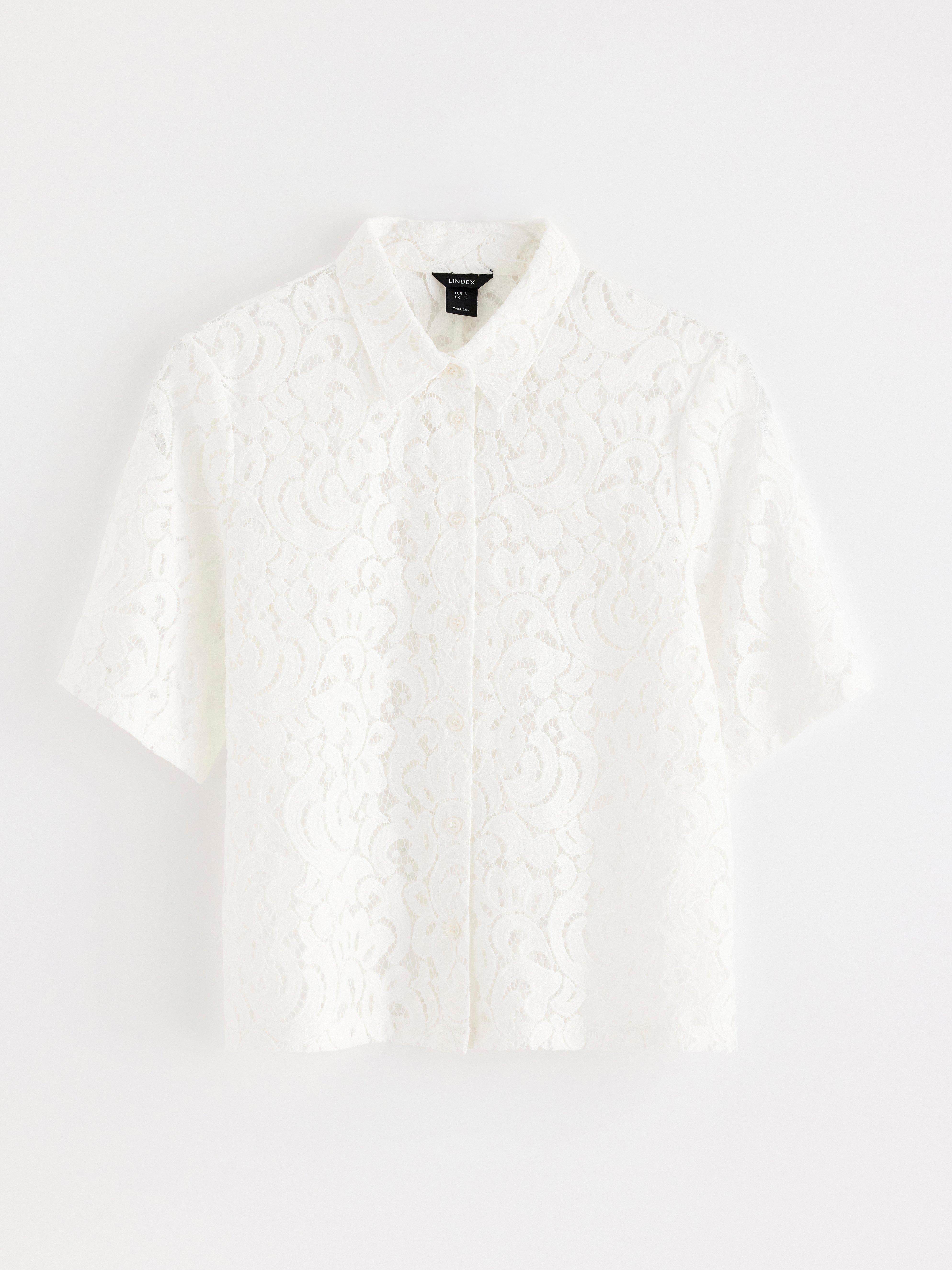 Shirt in lace | Lindex Lithuania