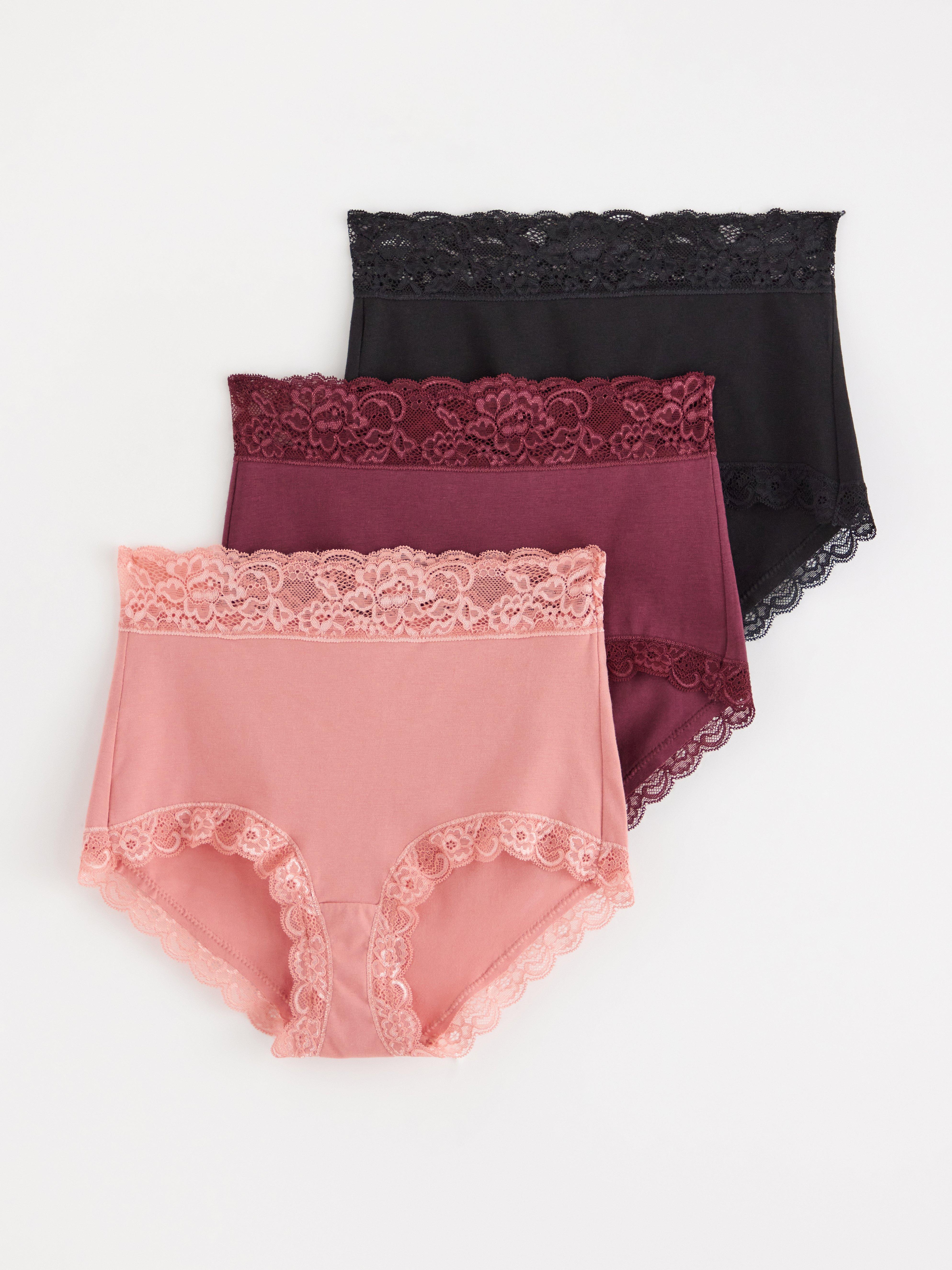 3-pack trosor med hög midja | Lindex