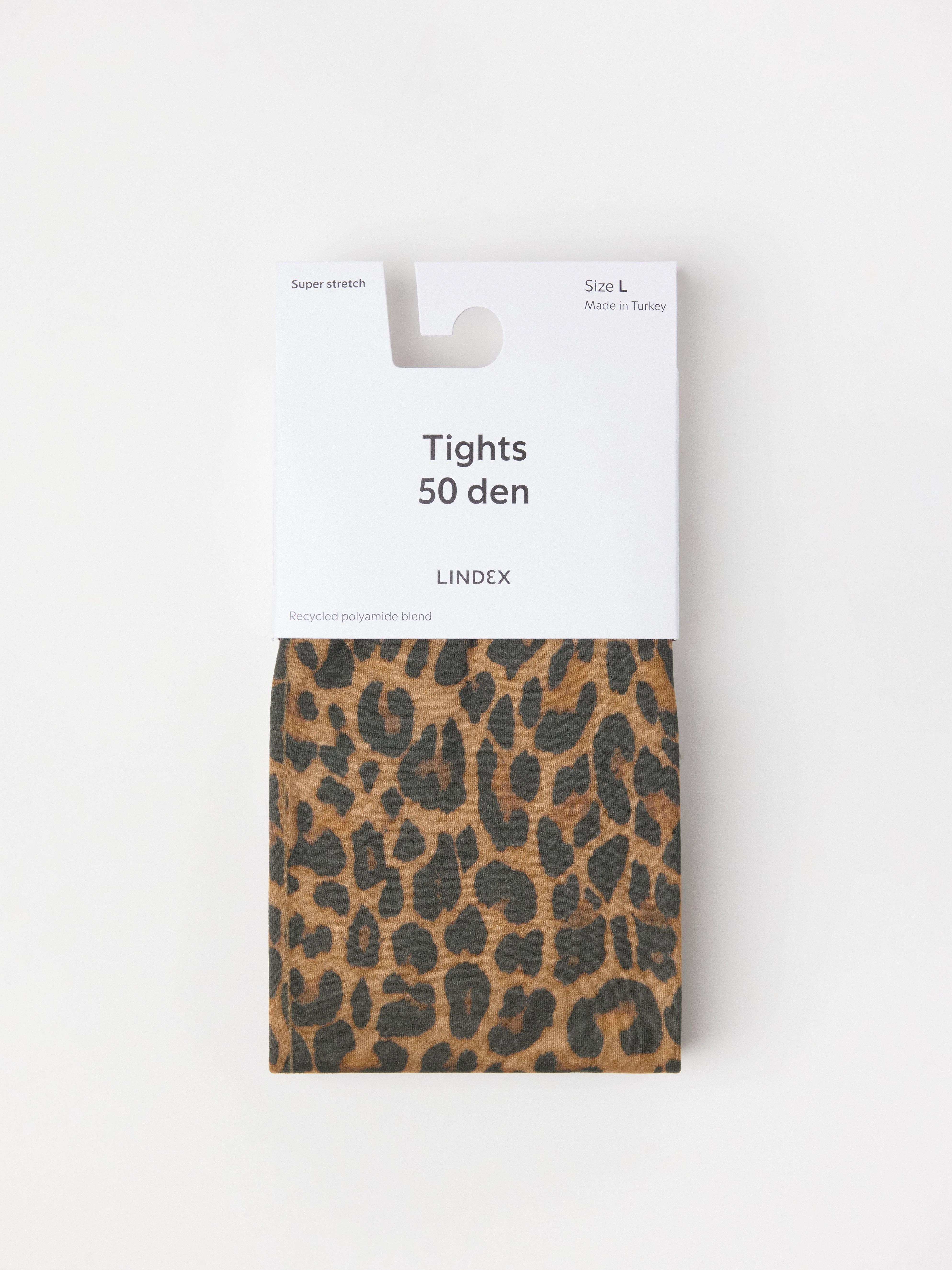 Strumpbyxor med leopardmönster 50 denier | Lindex
