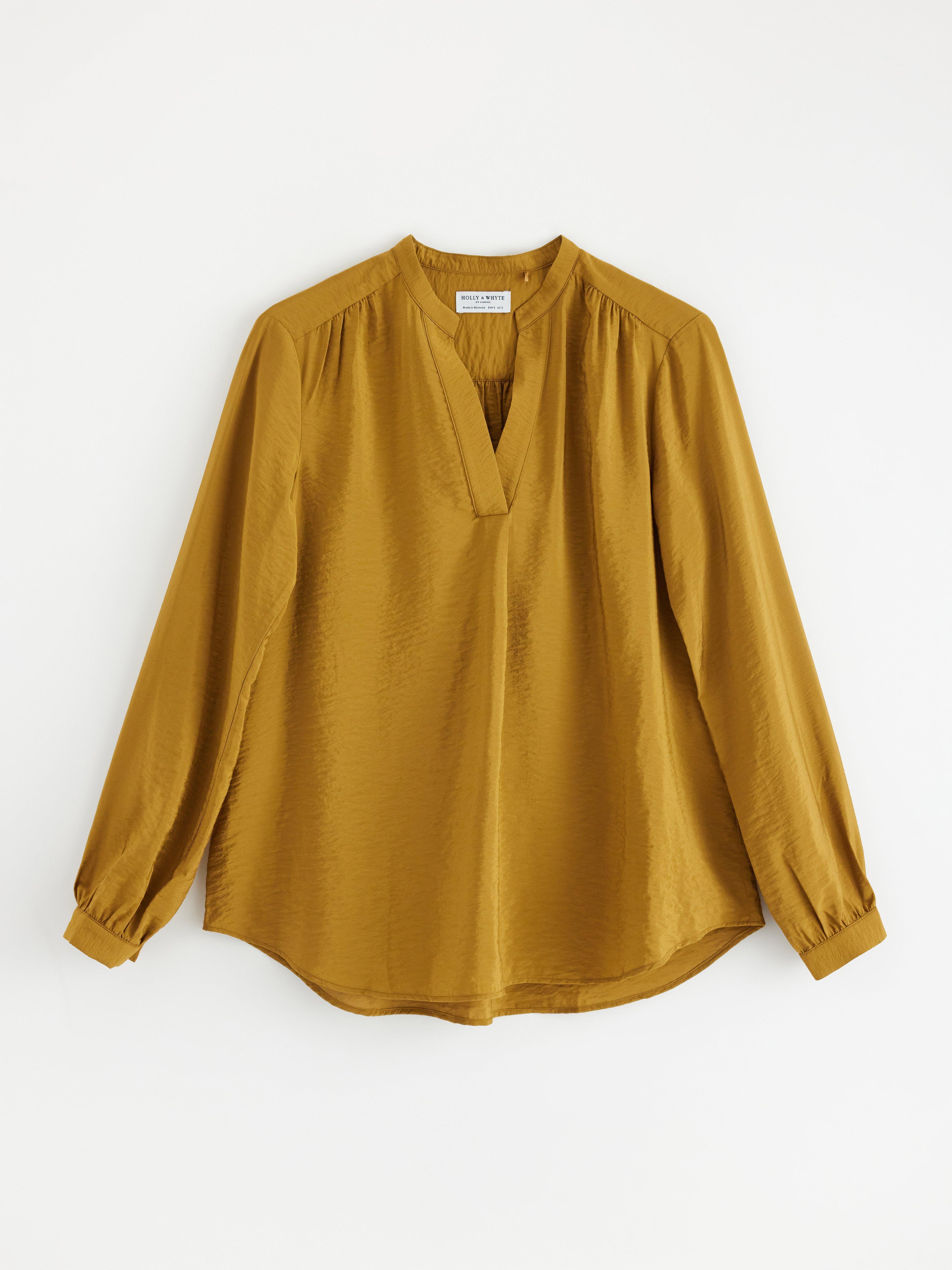 Blus i bäckebölja med volang | Lindex