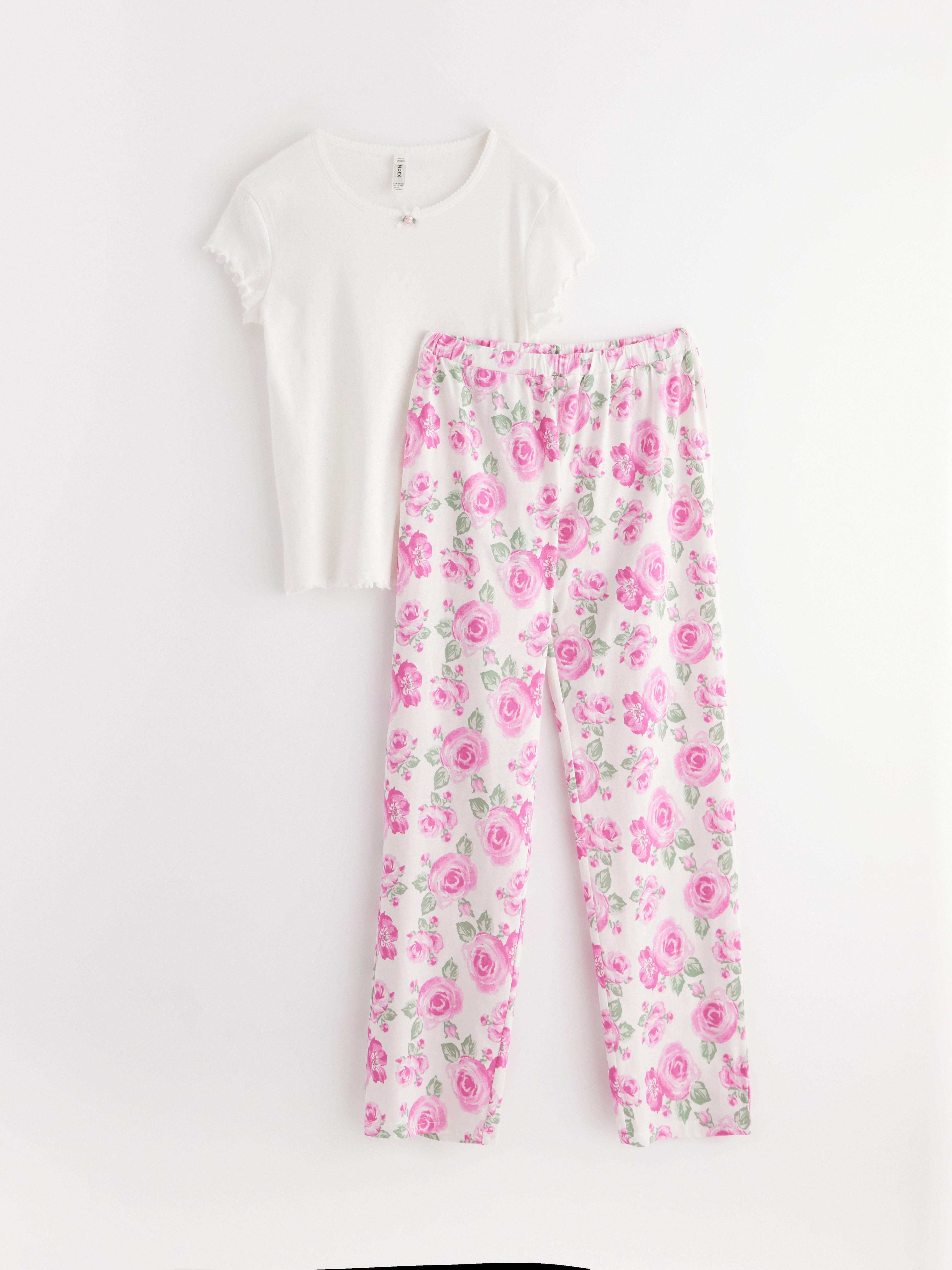 Ribbed pyjama set | Lindex