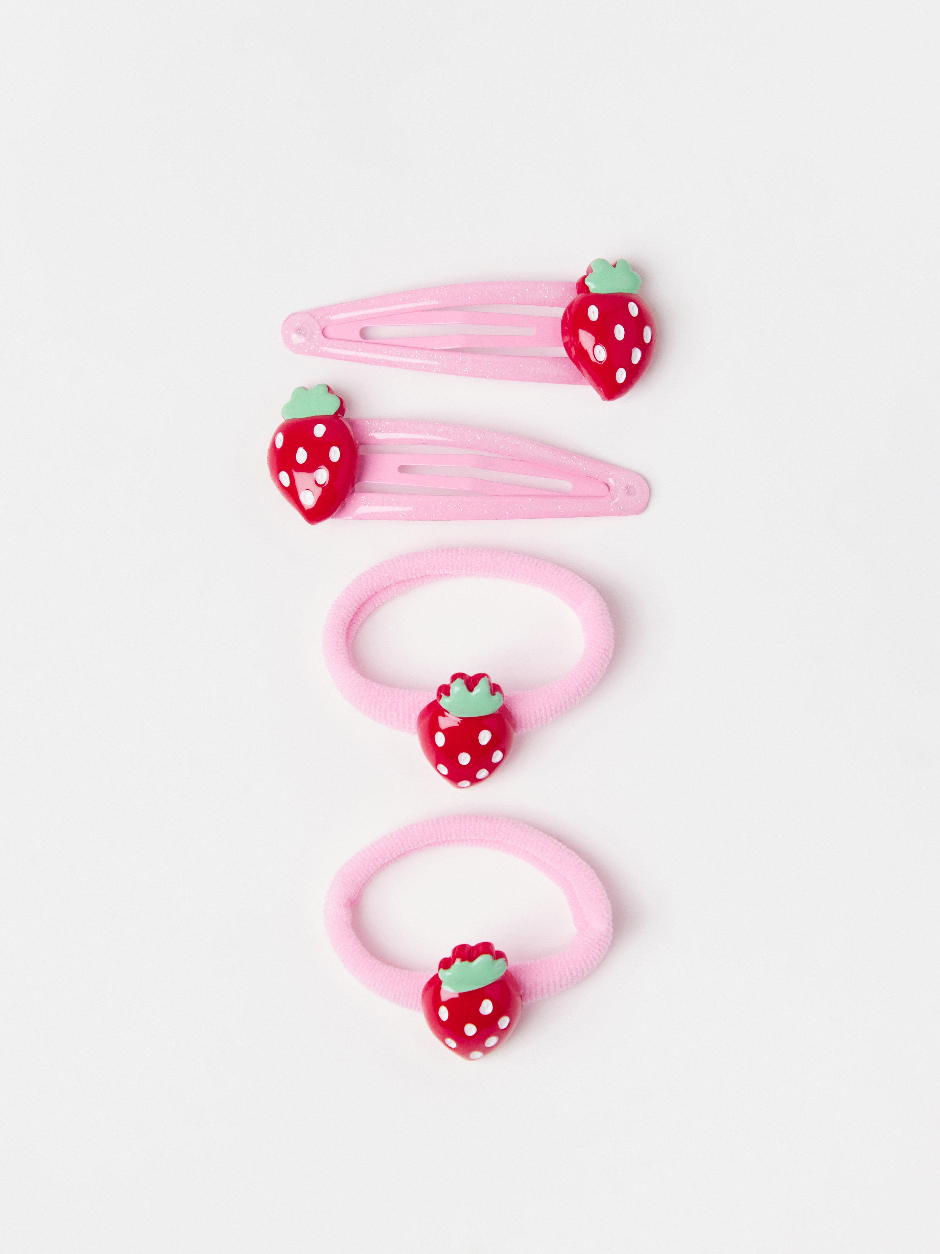 4 Piece Hair Set With Strawberries Lindex