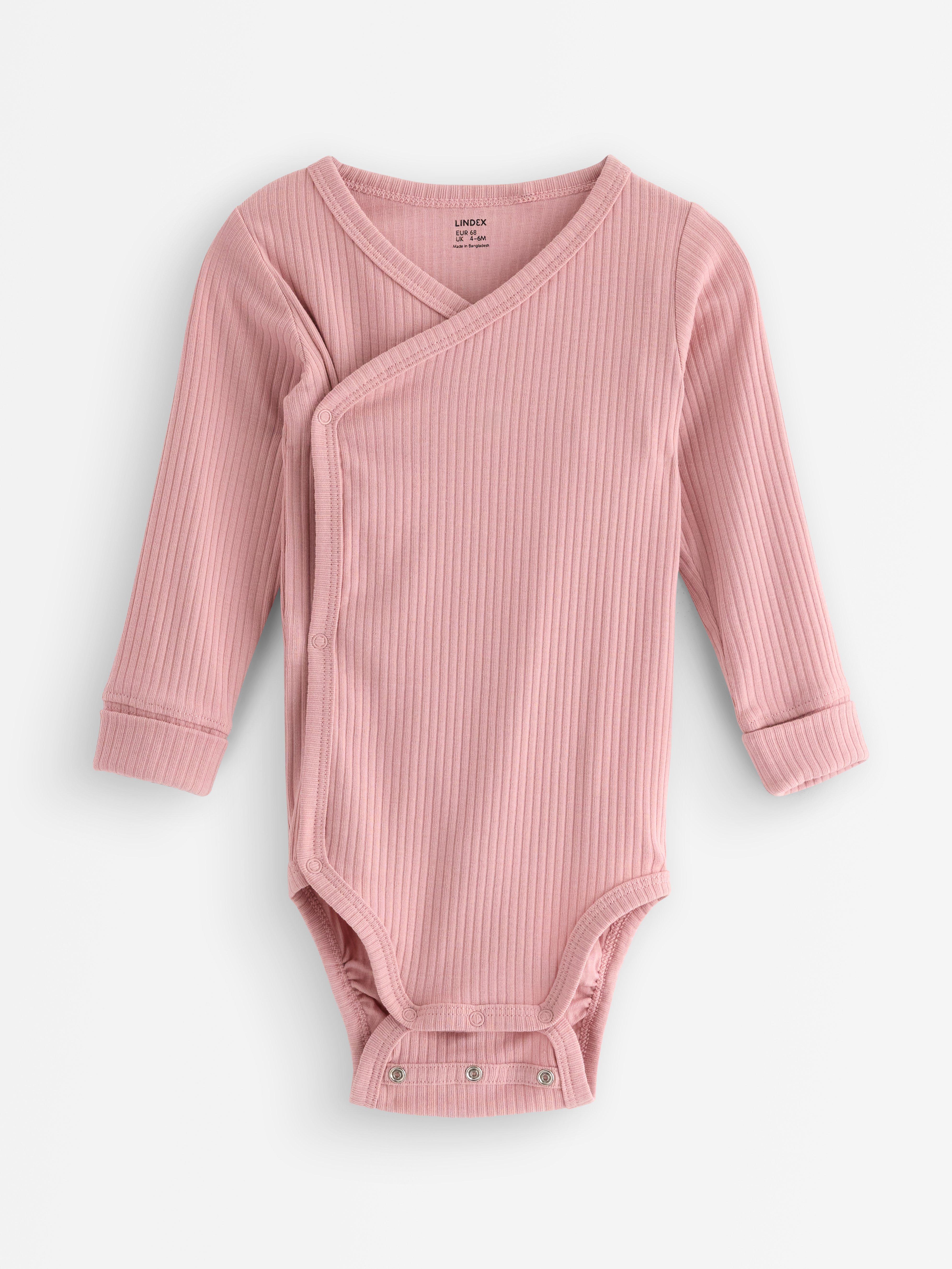Ribbed wrap bodysuit | Lindex