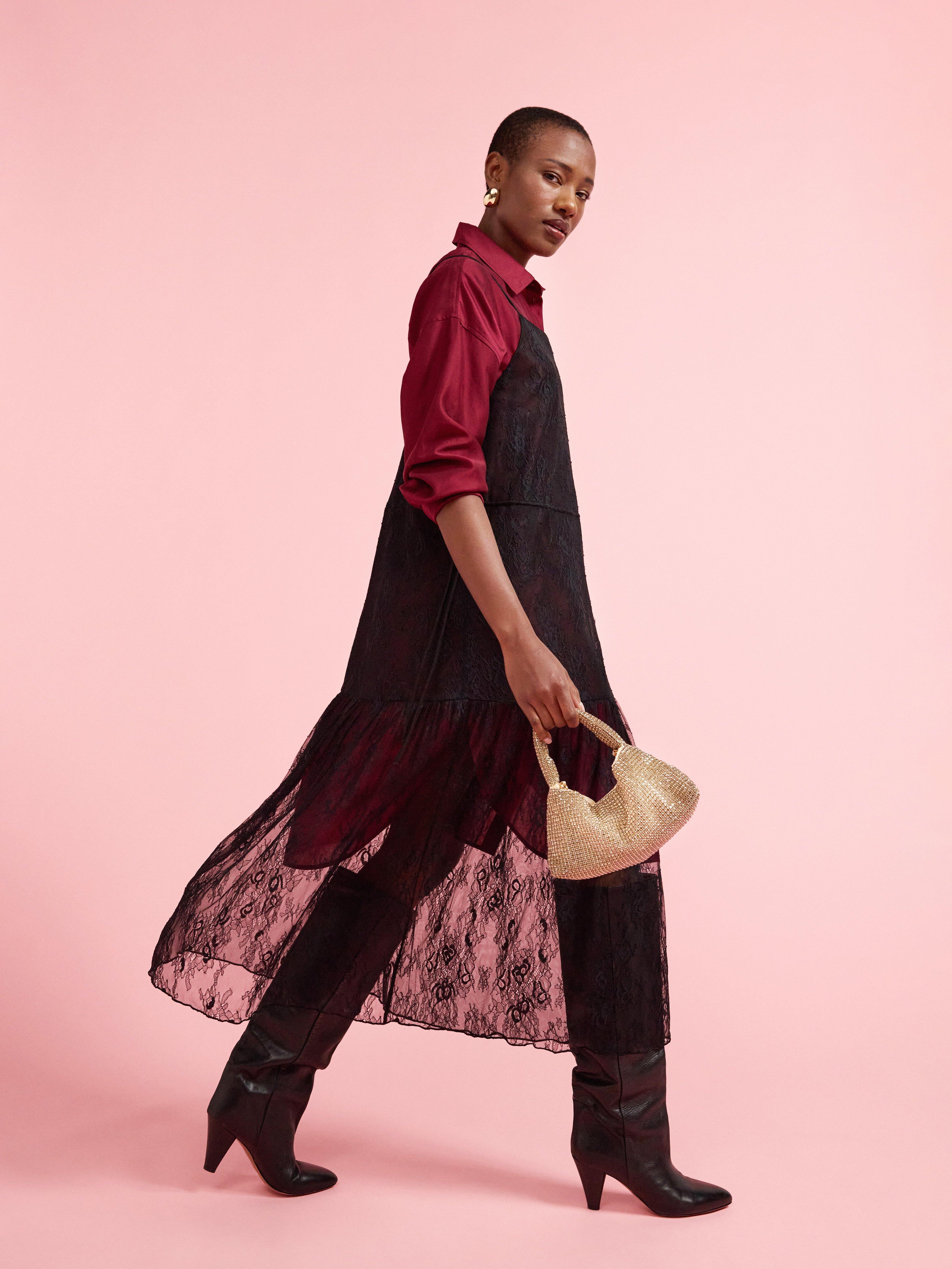 Midi dress in lace | Lindex