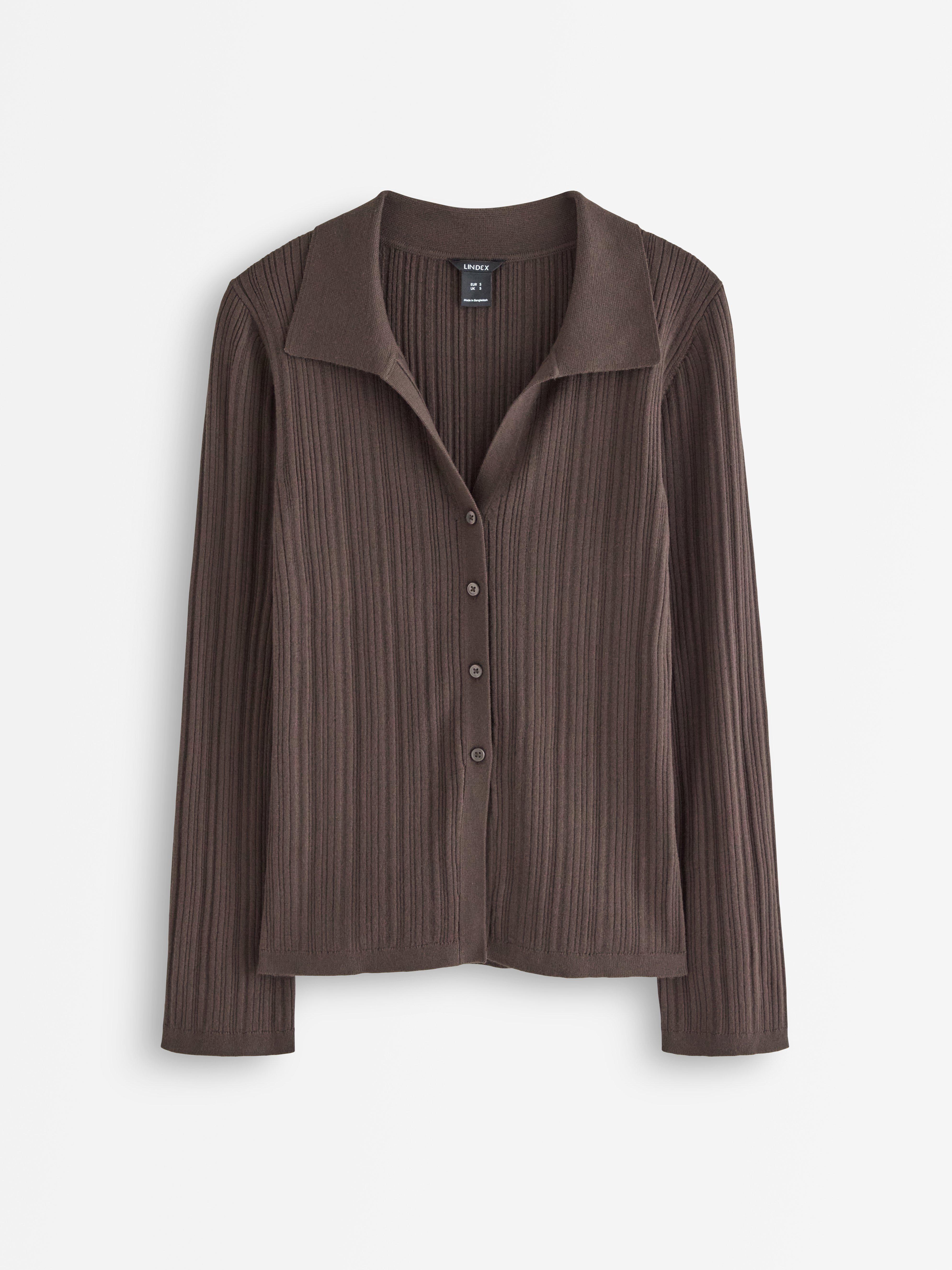 Ribbed cardigan | Lindex