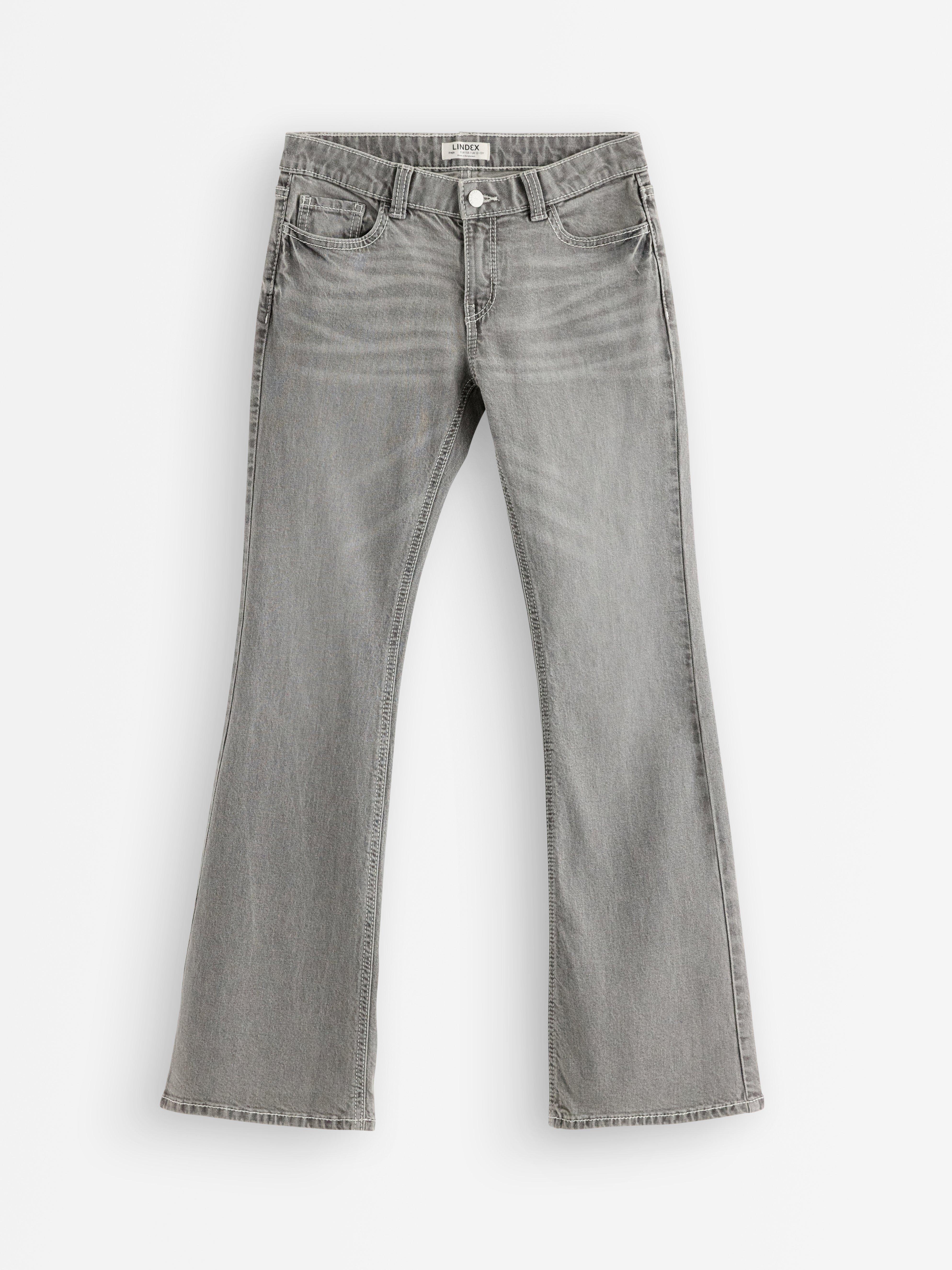 FREJA Flared leg jeans with decorated back pockets | Lindex